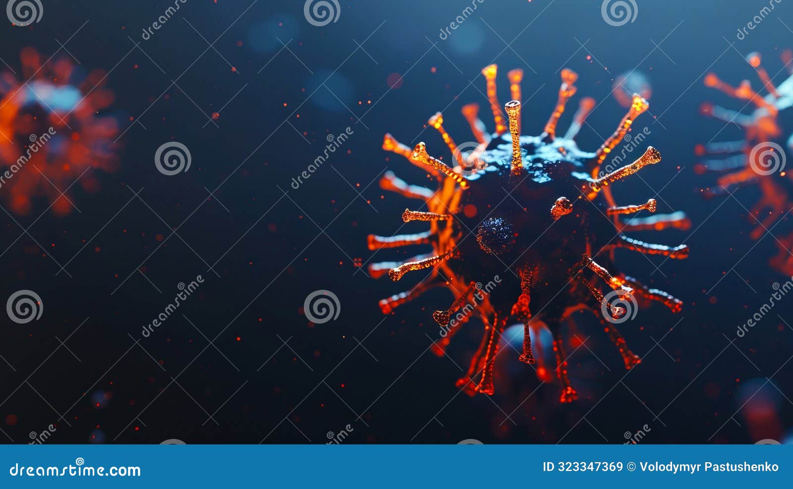 A Virus is Shown in the Dark Stock Image - Image of explosion, marine ...