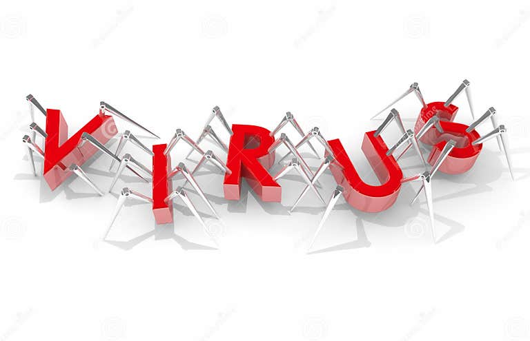 Virus Spiders Robot Computer Code Hacking Stock Illustration ...