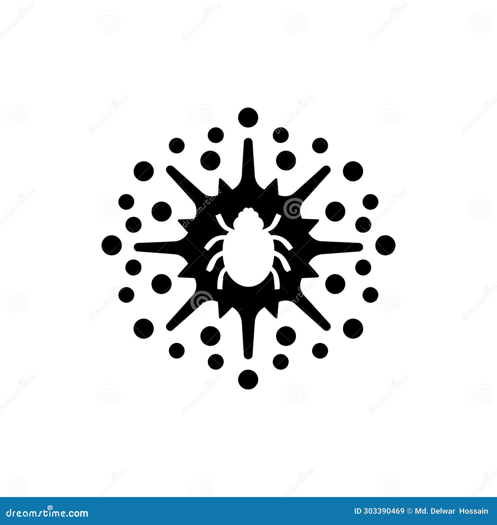 Virus spread icon stock vector. Illustration of malware - 303390469