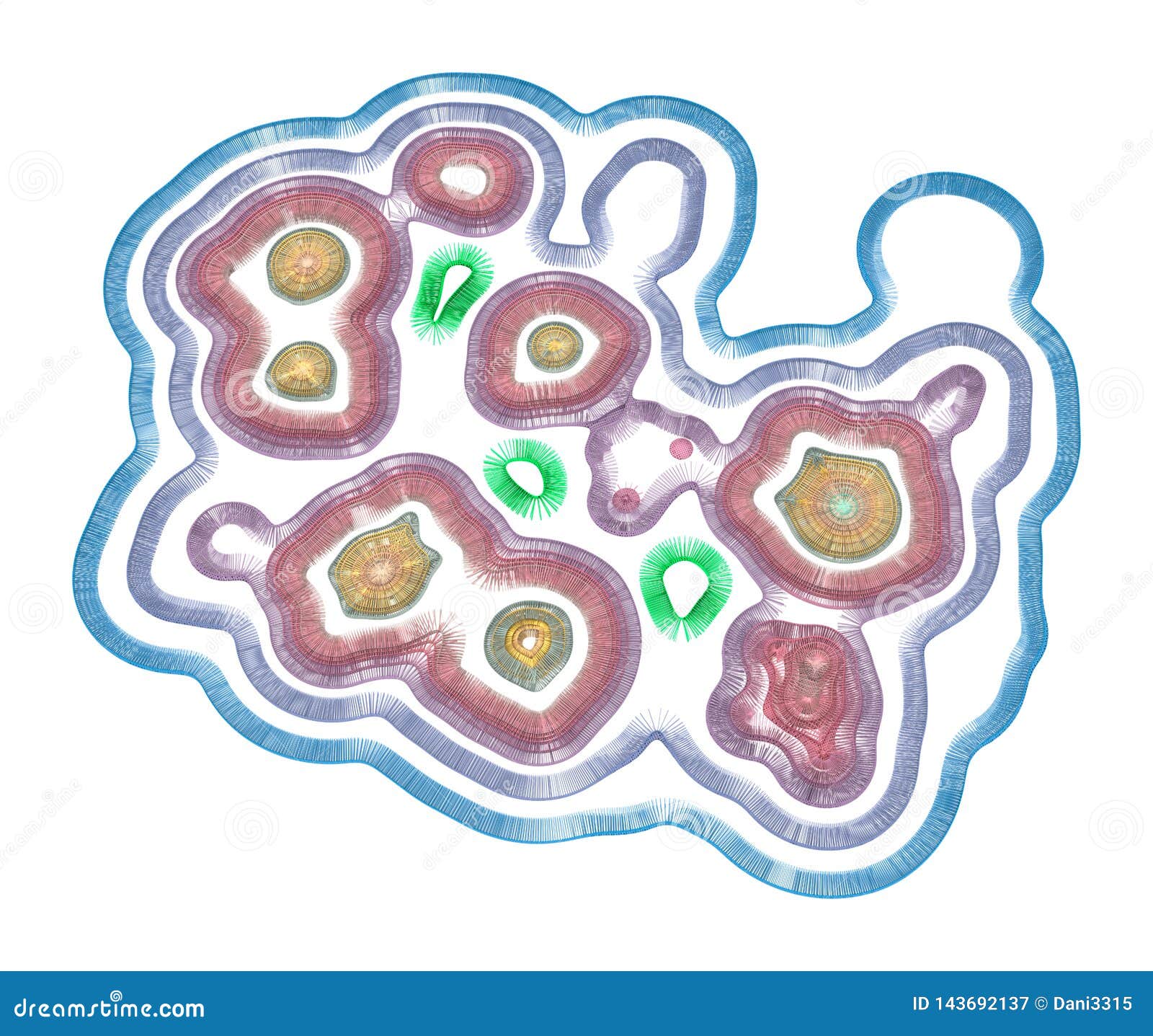 Virus Spread Inside a Cell. Infection and Immunodeficiency Concept ...