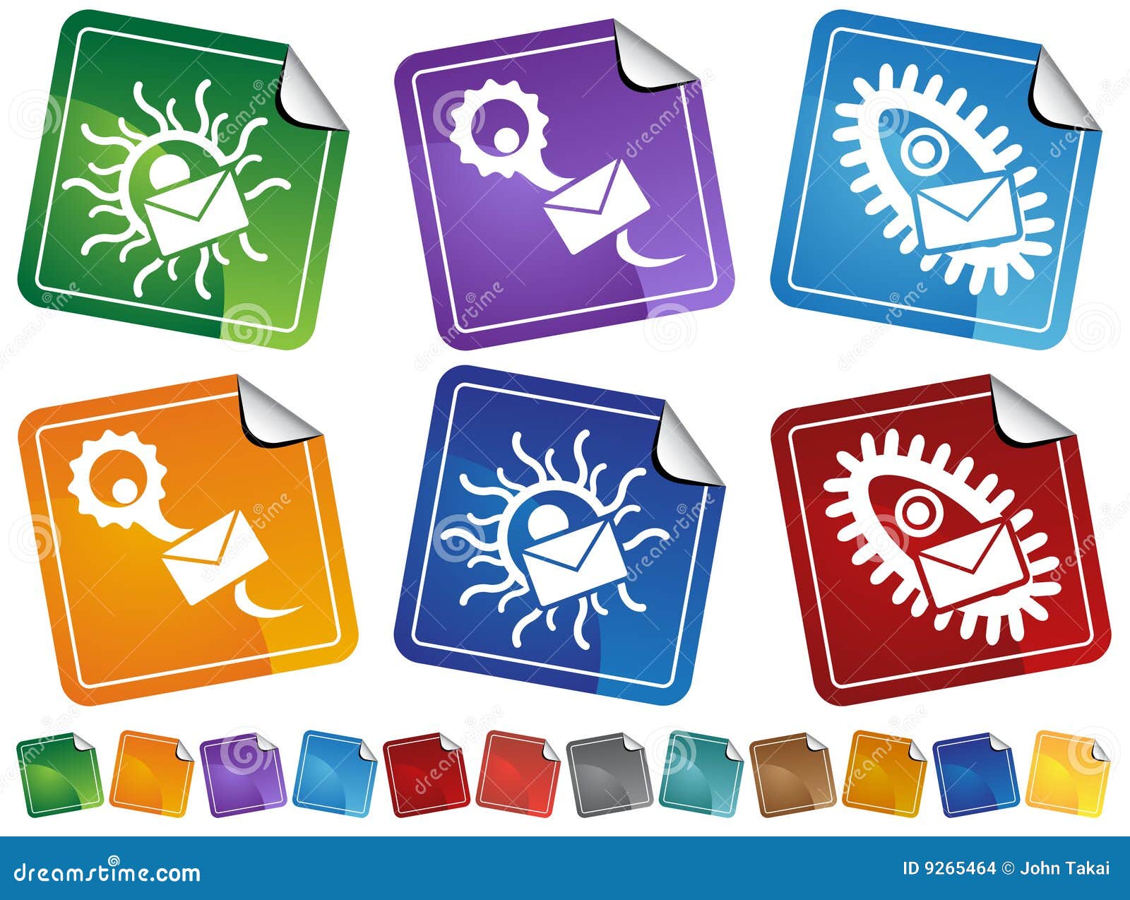 Virus Sticker Icons stock vector. Illustration of element - 9265464