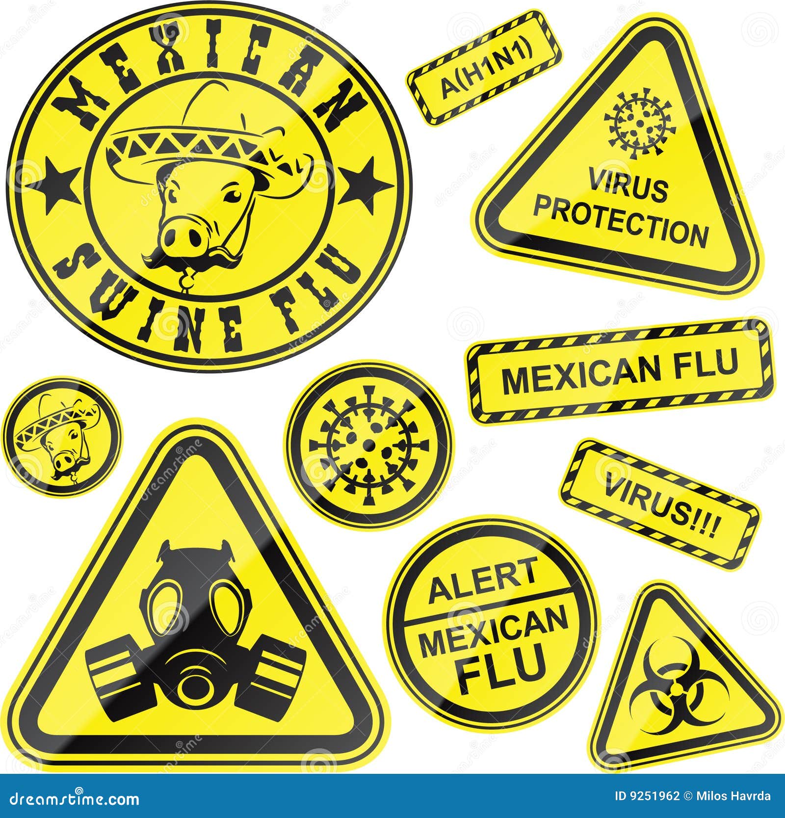 Virus stickers stock vector. Illustration of black, healthcare - 9251962