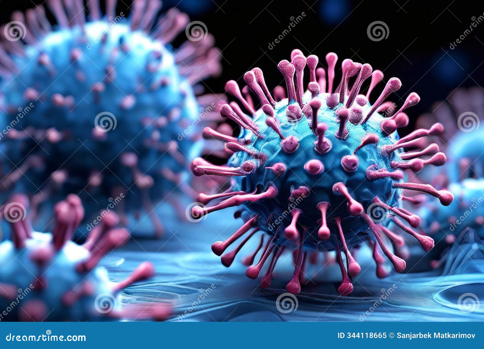 Virus Structure Protein Coat and Genetic Material of a Virus Stock ...