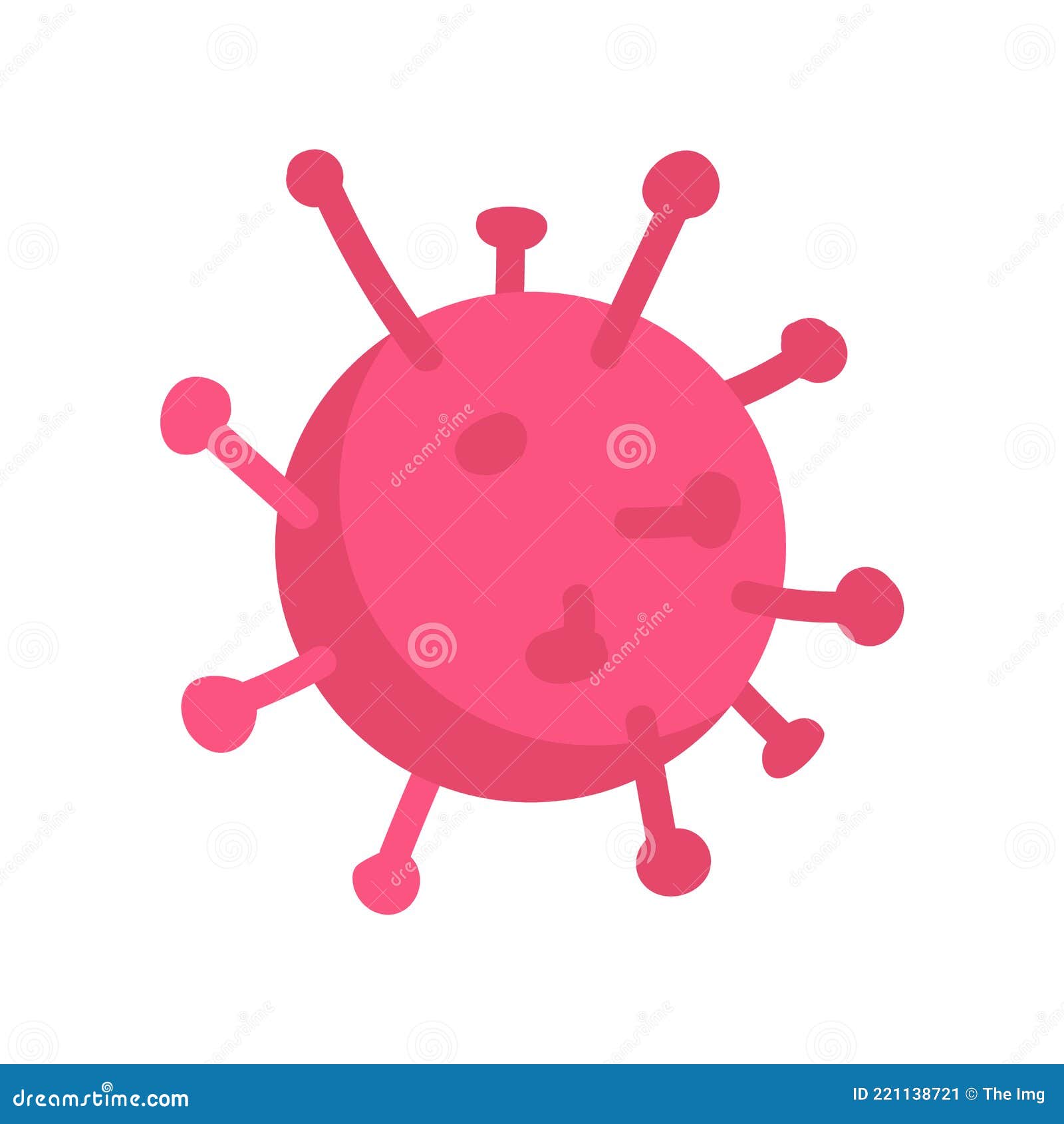 Virus Structure Semi Flat Color Vector Object Stock Vector ...