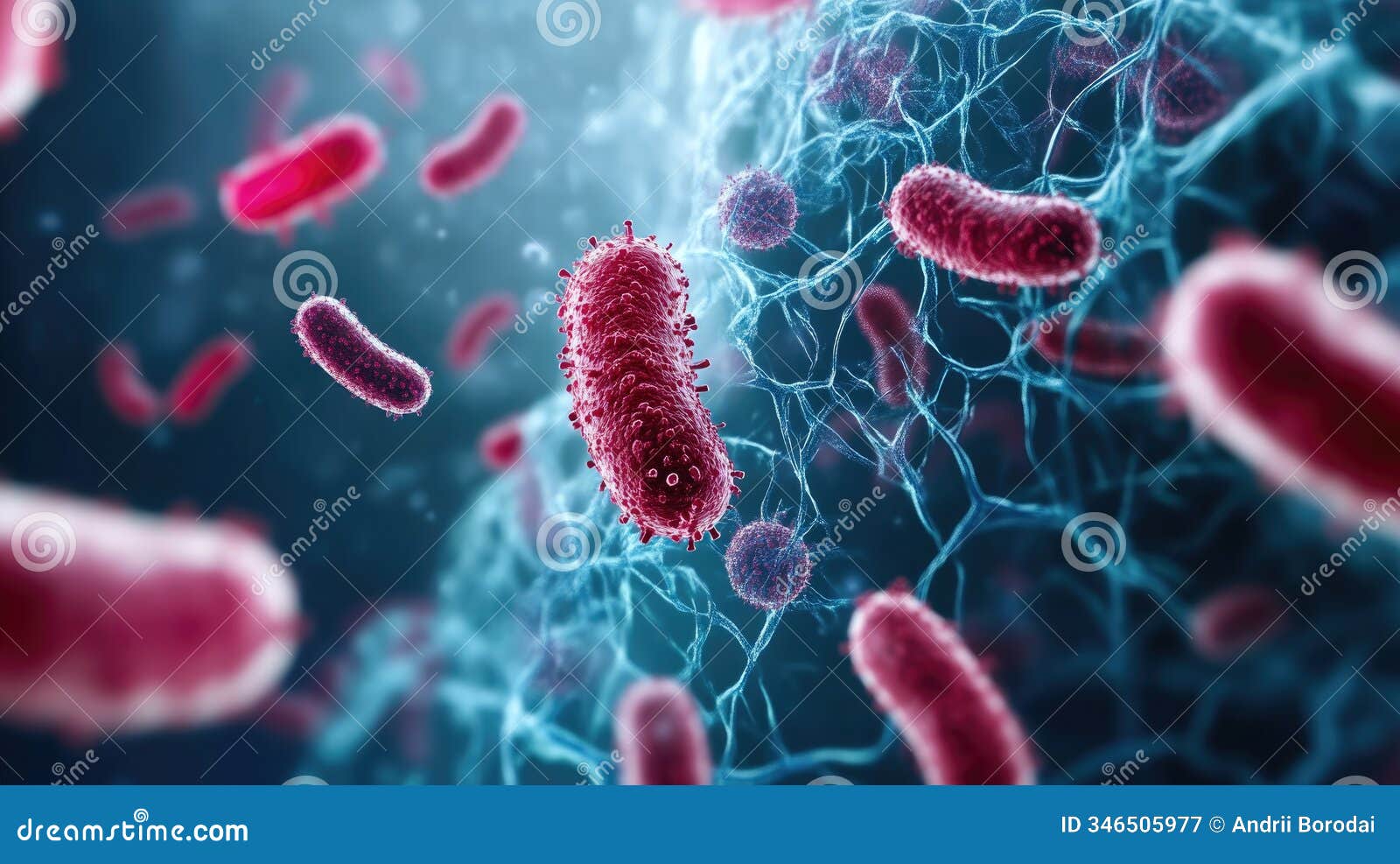 Virus Structure Under Microscope Revealing Intricate Details. Stock ...