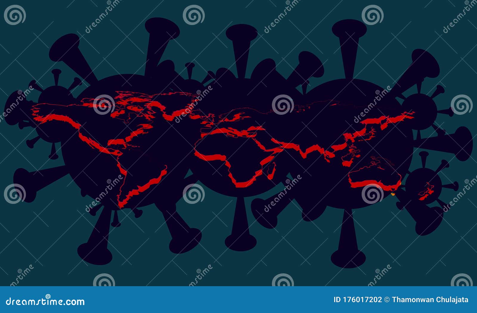 Virus Symbol Covering the World Map Stock Vector - Illustration of ...