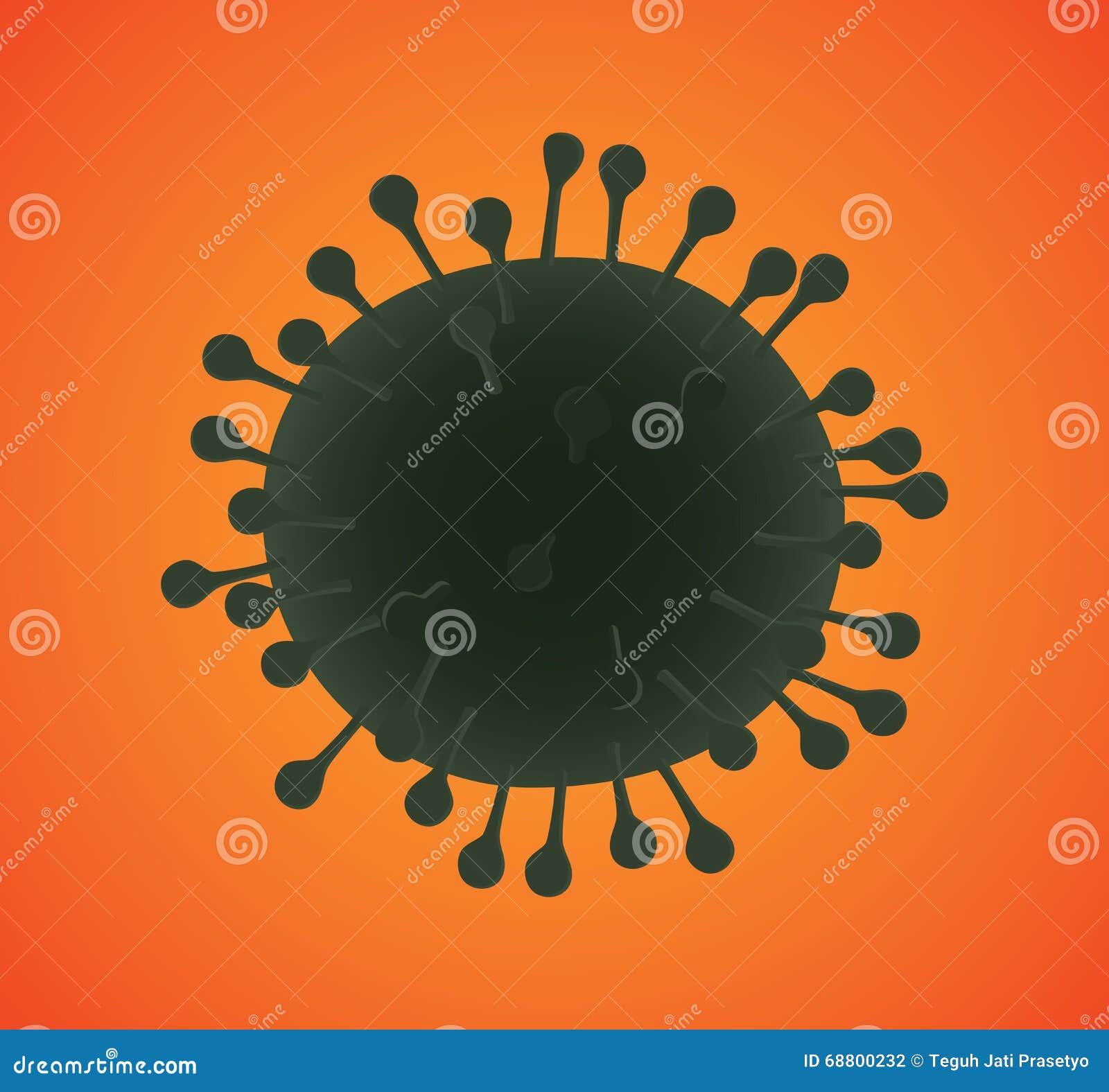 Virus Symbol Sign With Orange Background Stock Vector - Illustration of ...