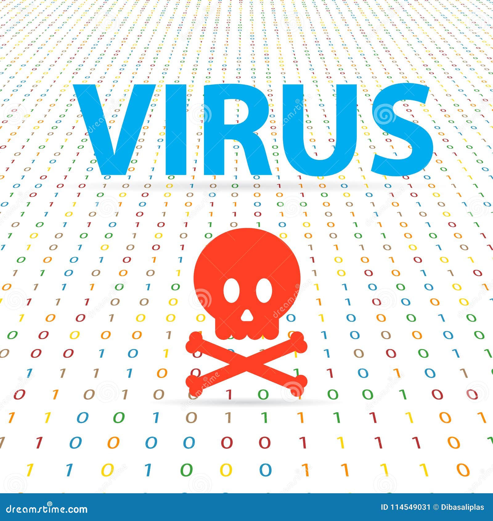Virus System For Hacking Digital Data Stock Vector Illustration Of