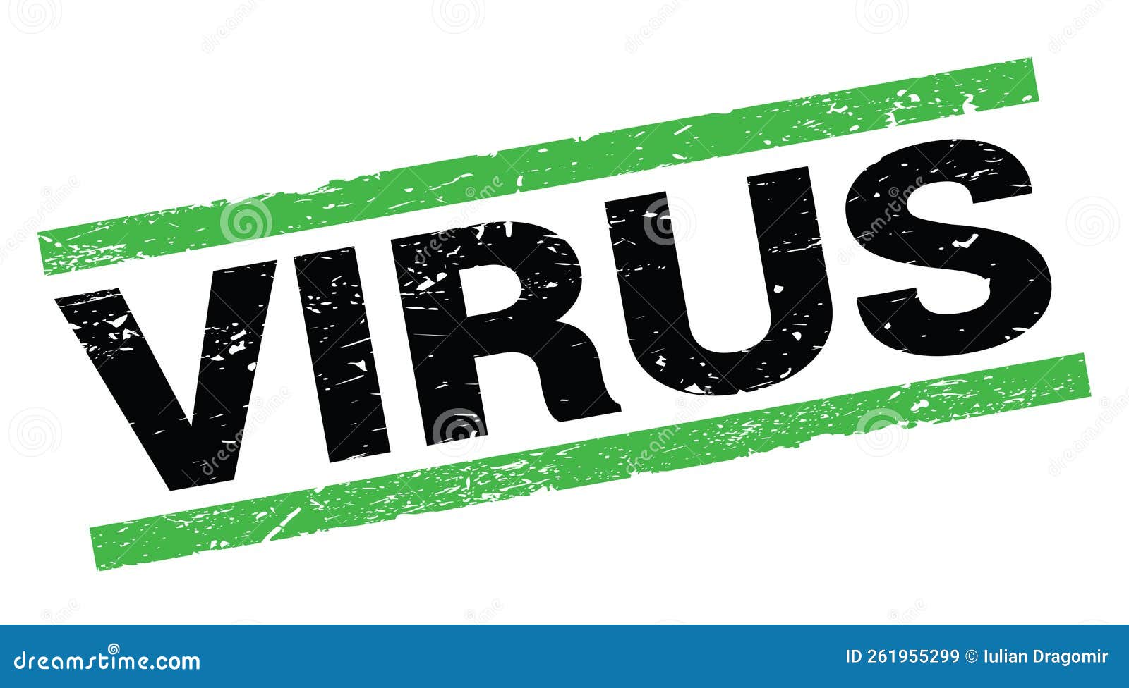 VIRUS Text on Green Rectangle Stamp Sign Stock Illustration ...