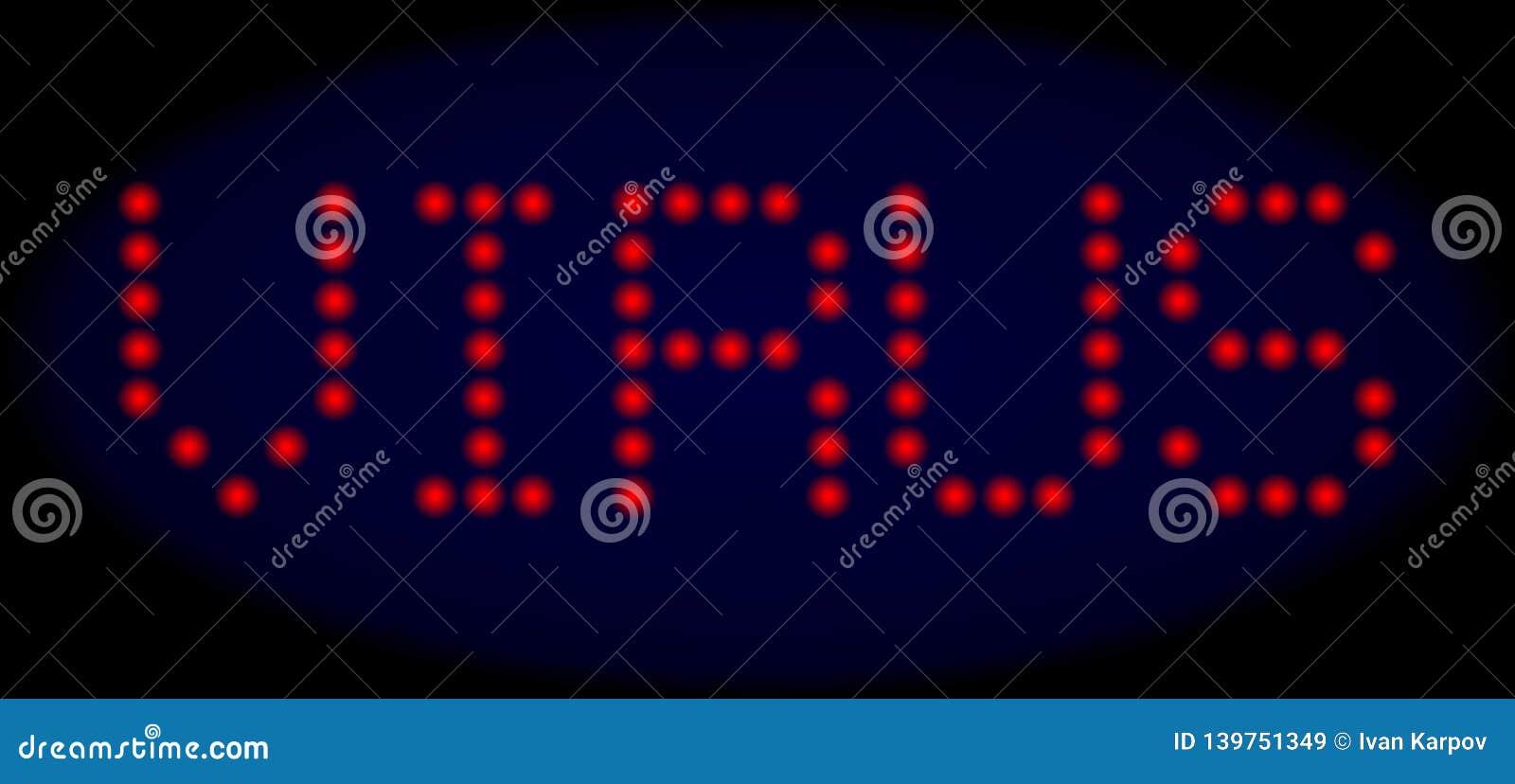 VIRUS Led Style Message with Glowing Dots Stock Vector - Illustration ...