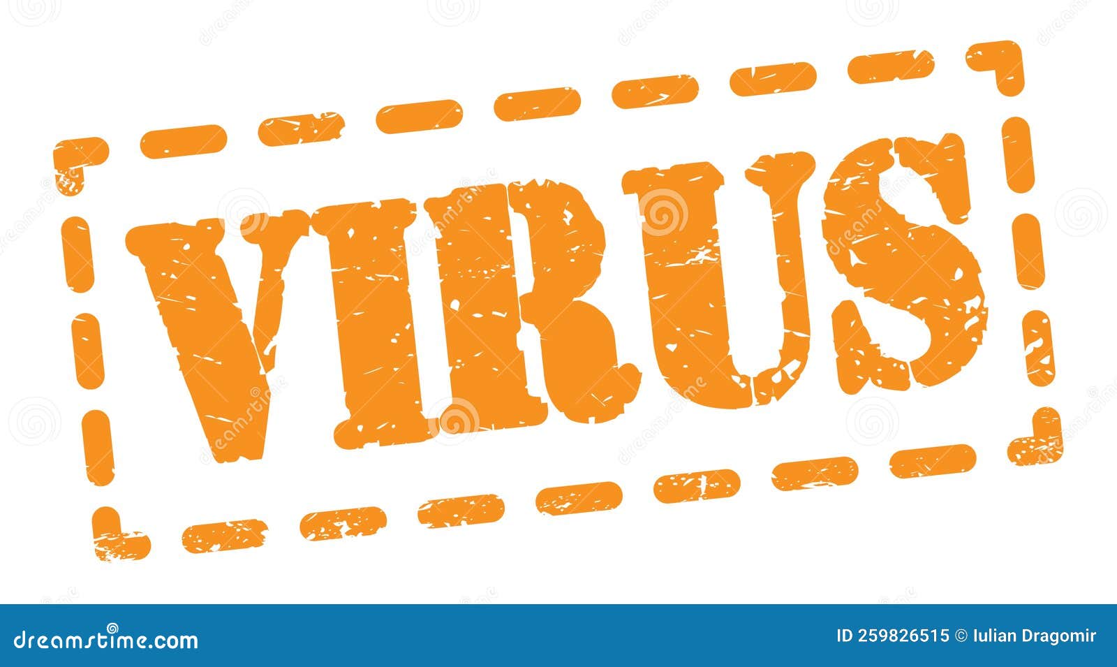 VIRUS Text Written on Orange Stamp Sign Stock Illustration ...