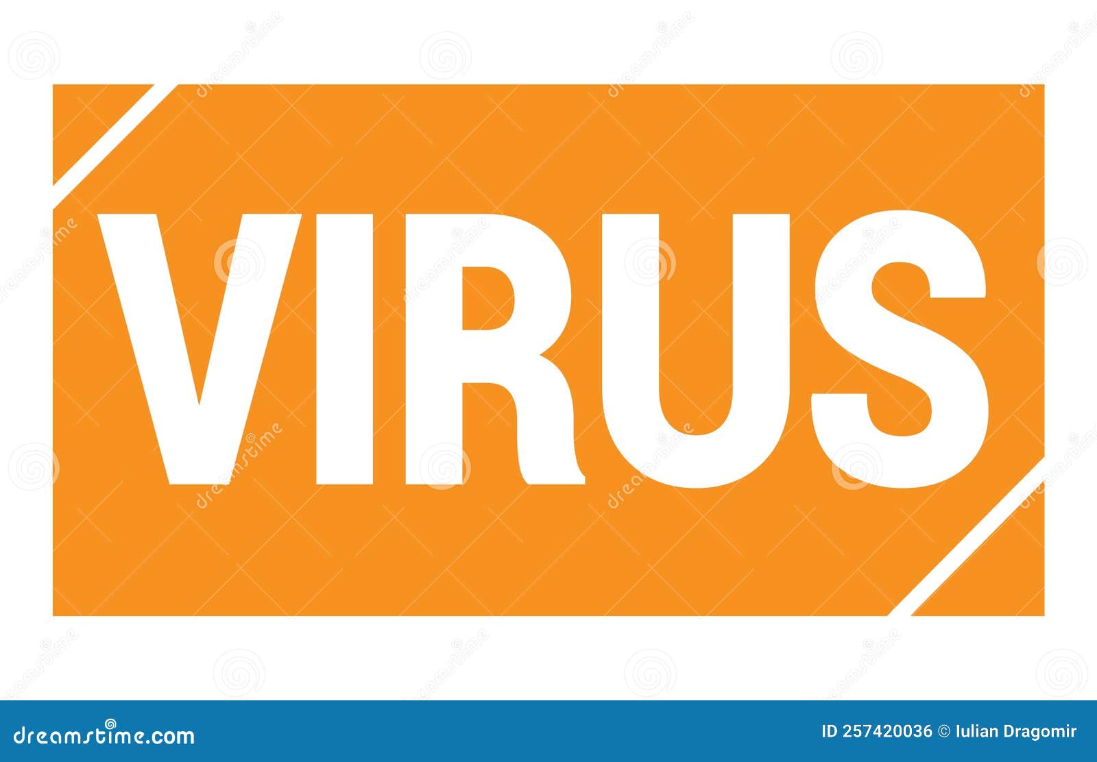 VIRUS Text Written on Orange Stamp Sign Stock Illustration ...