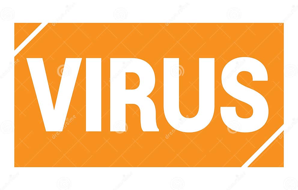 VIRUS Text Written on Orange Stamp Sign Stock Illustration ...