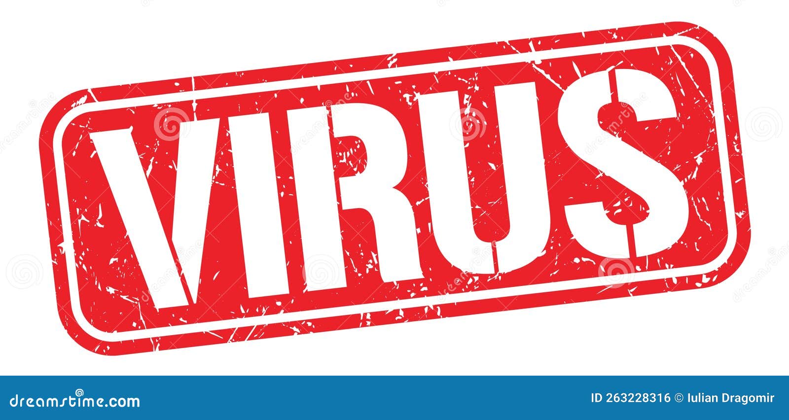 VIRUS Text Written on Red Stamp Sign Stock Illustration - Illustration ...