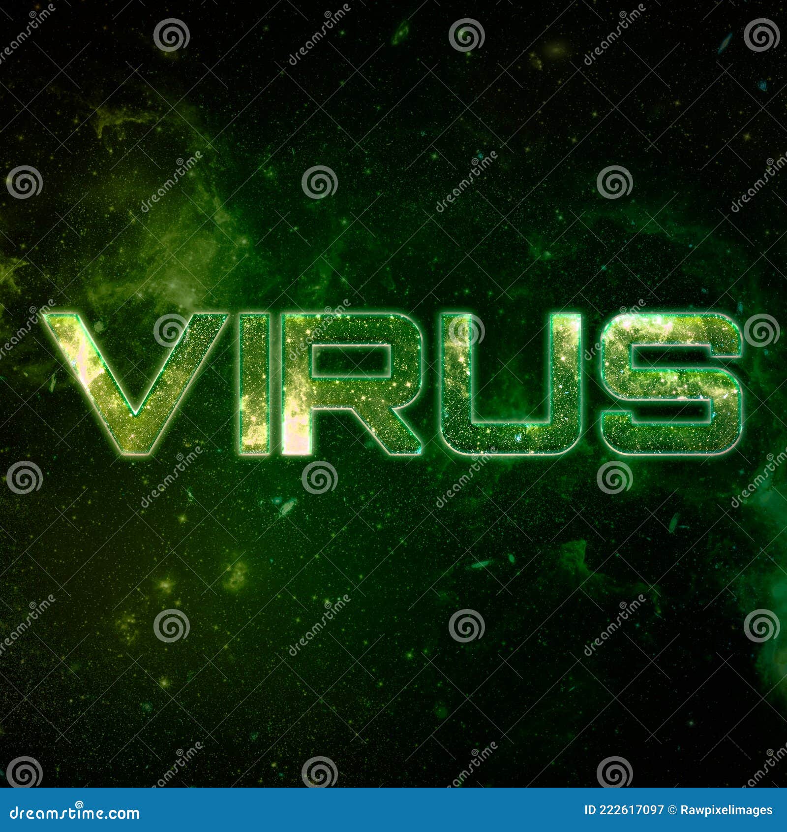 Virus Texte Typographie Stellaire, Effet Mot Illustration Stock ...