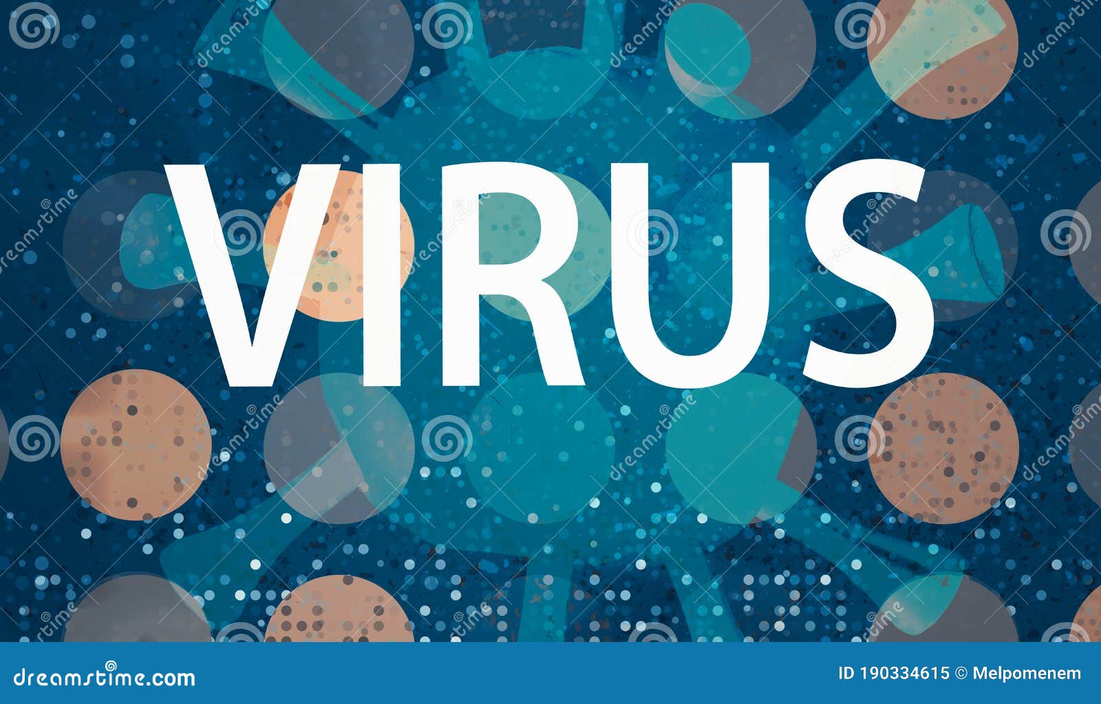 Virus Theme with Abstract Dots Background Stock Illustration ...