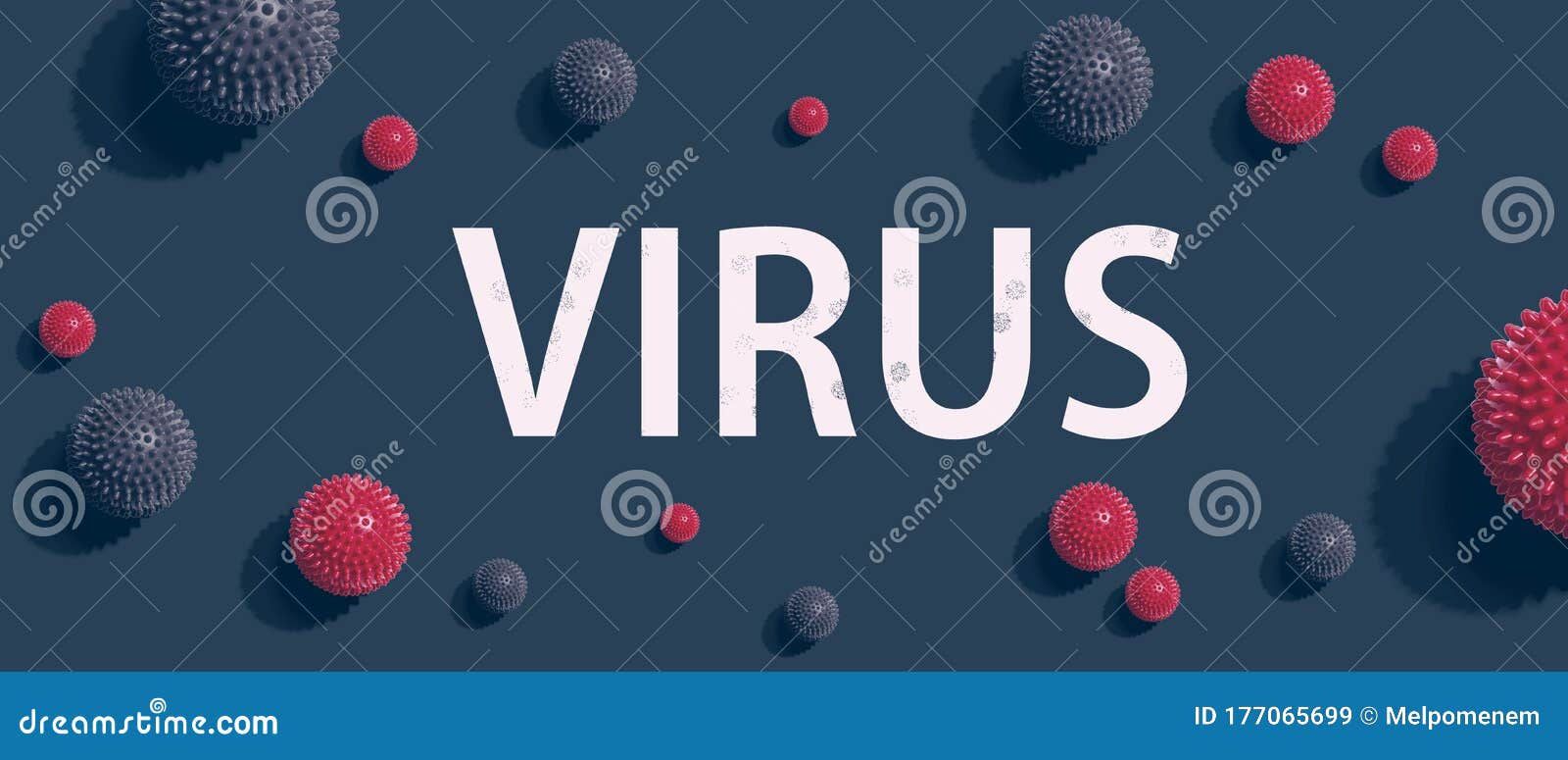 Virus Theme with Viral Objects Stock Image - Image of pandemic, corona ...