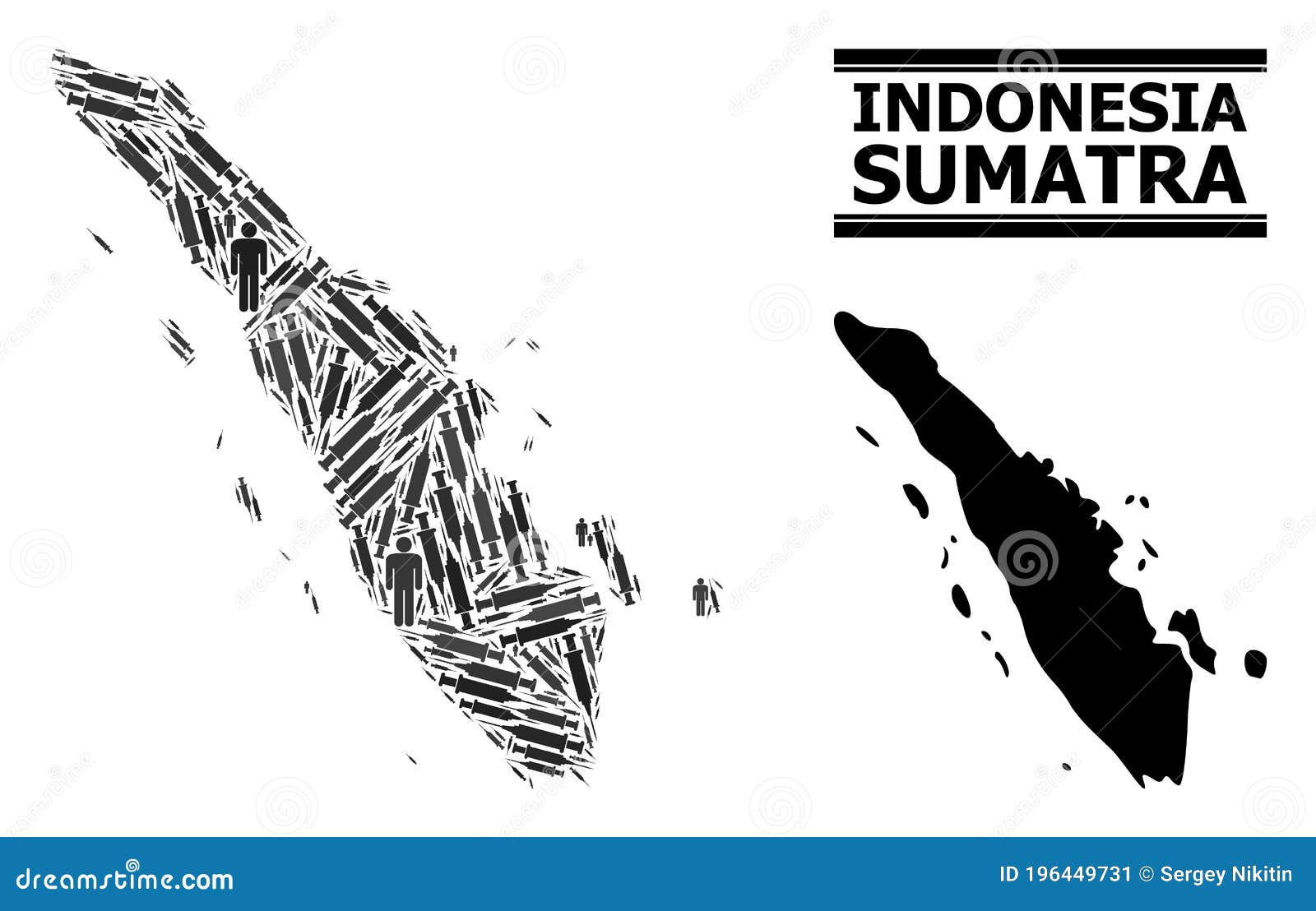 Sumatra Island Simple Outline Map Cartoon Vector | CartoonDealer.com ...