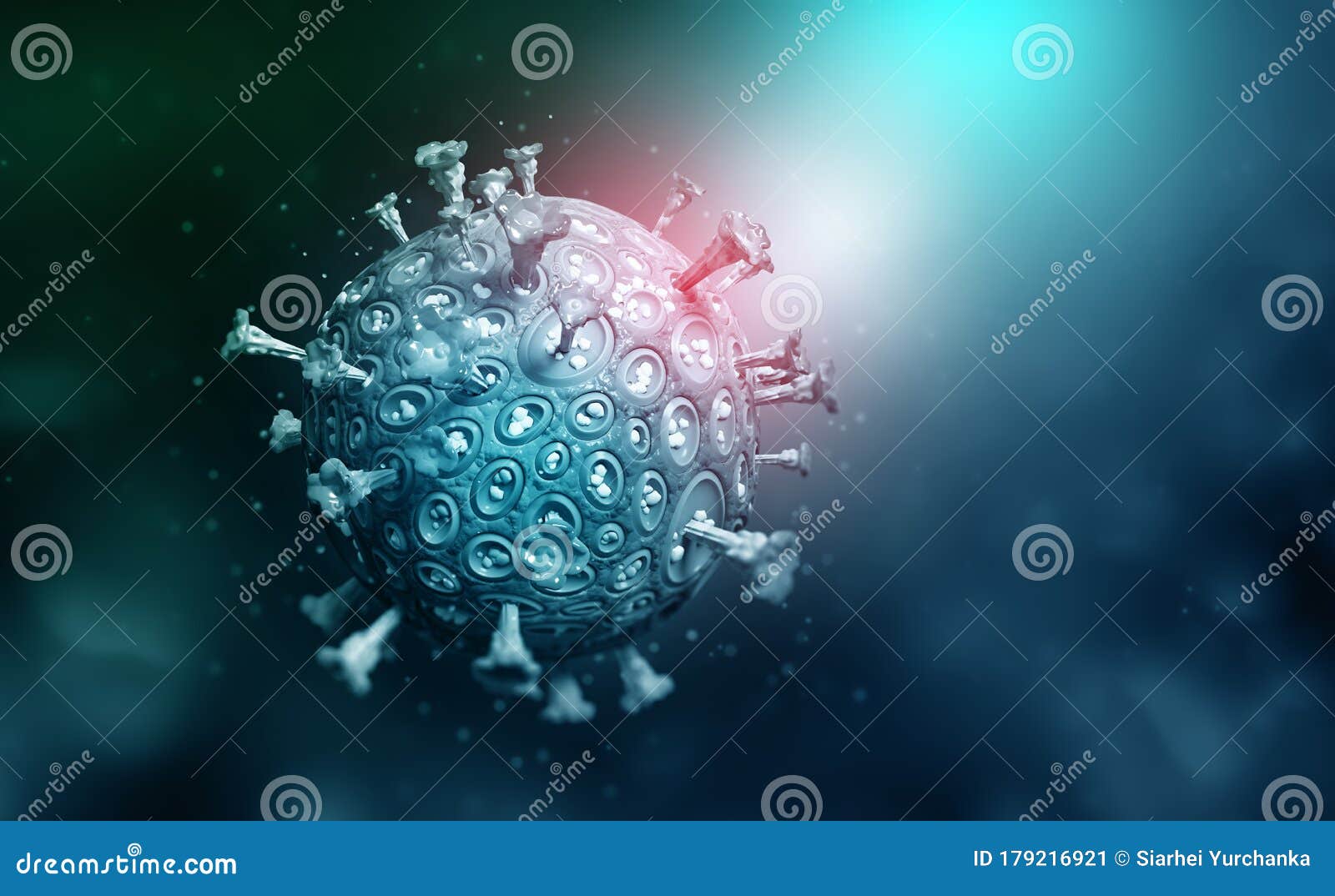 Virus Under Microscope. Germs, Microbe, Bacterium, Pathogen Organism ...