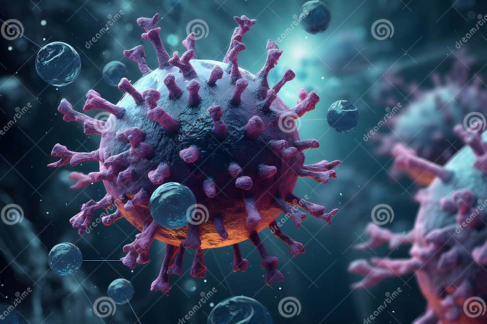 Virus Under A Microscope Stock Illustration Illustration Of Nano 296085624