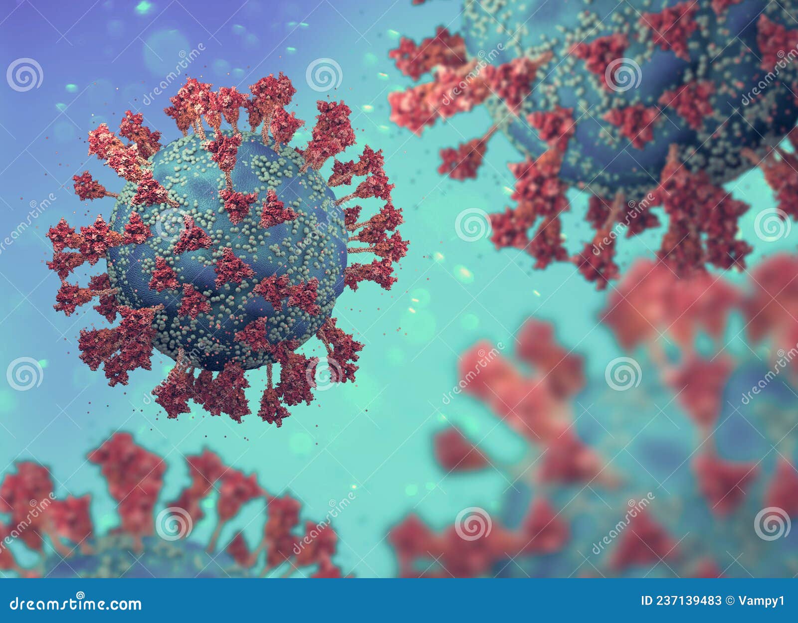 Virus Variant, Coronavirus, Spike Protein. Omicron Stock Illustration ...