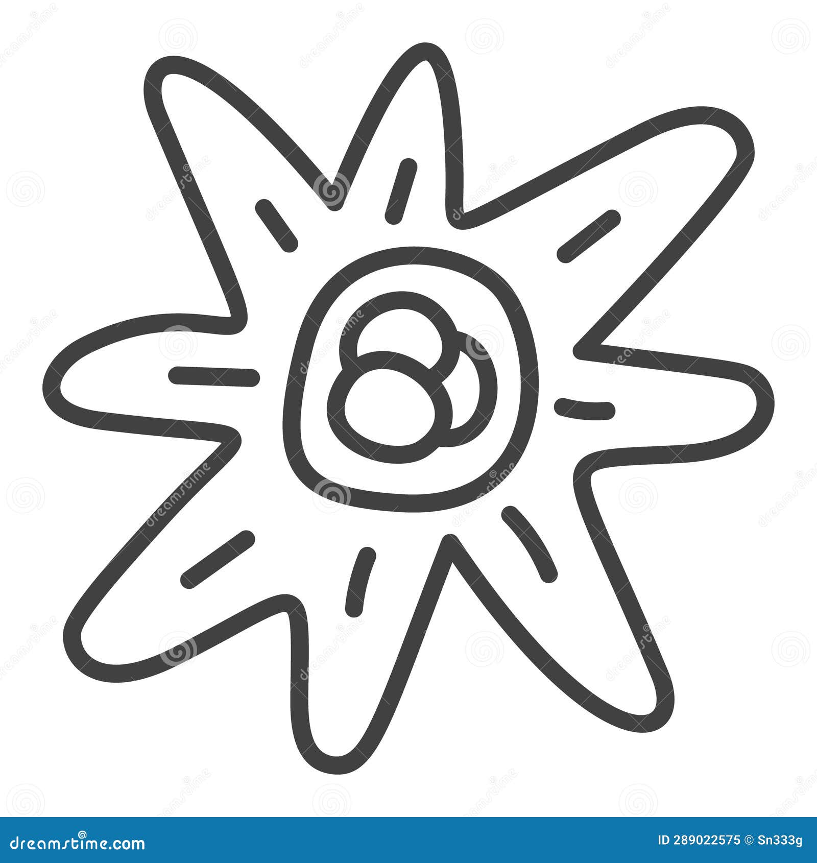 Virus Vector Concept Thin Line Icon or Sign Stock Vector - Illustration ...