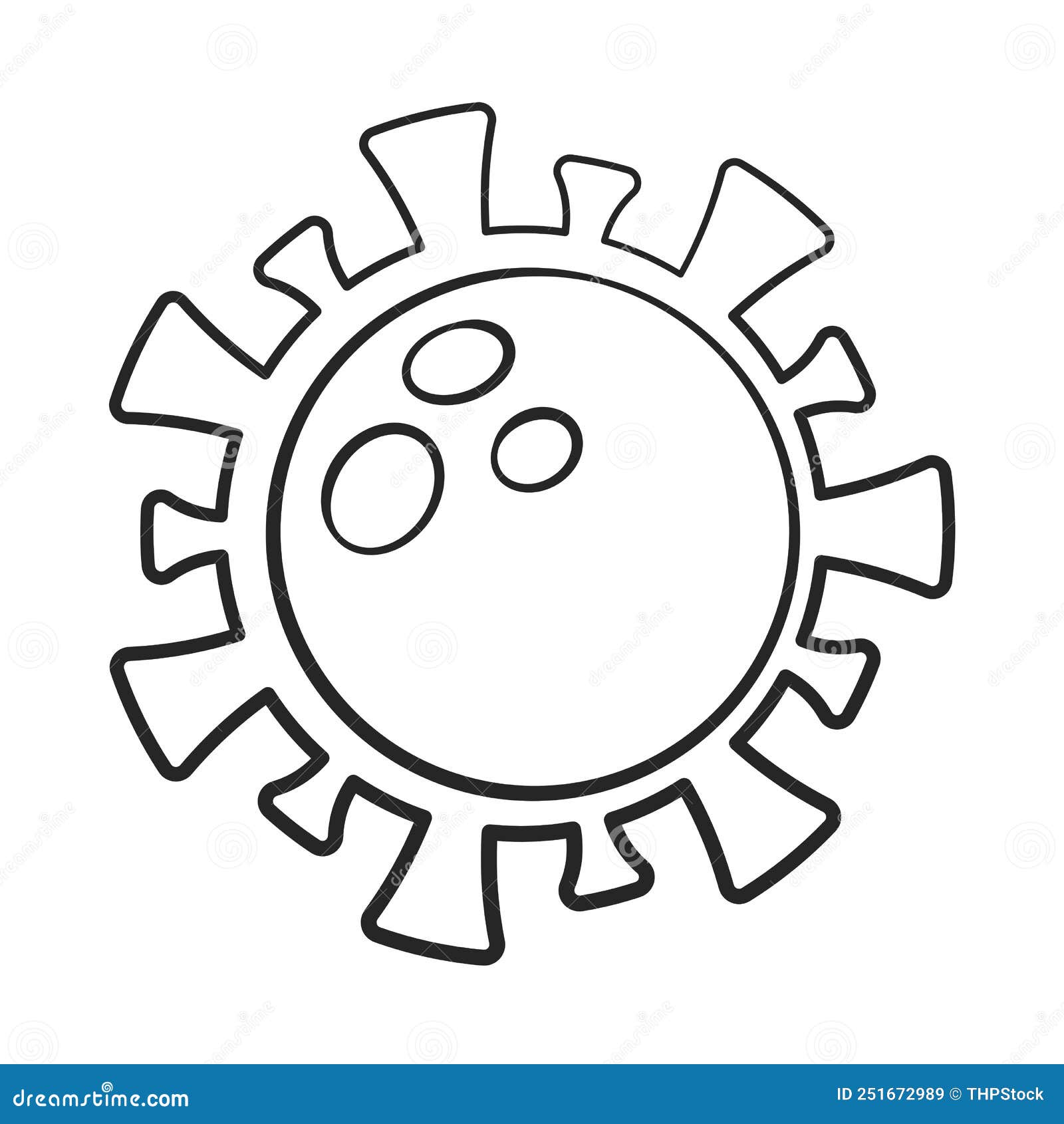 Virus Vector Icon stock vector. Illustration of vector - 251672989