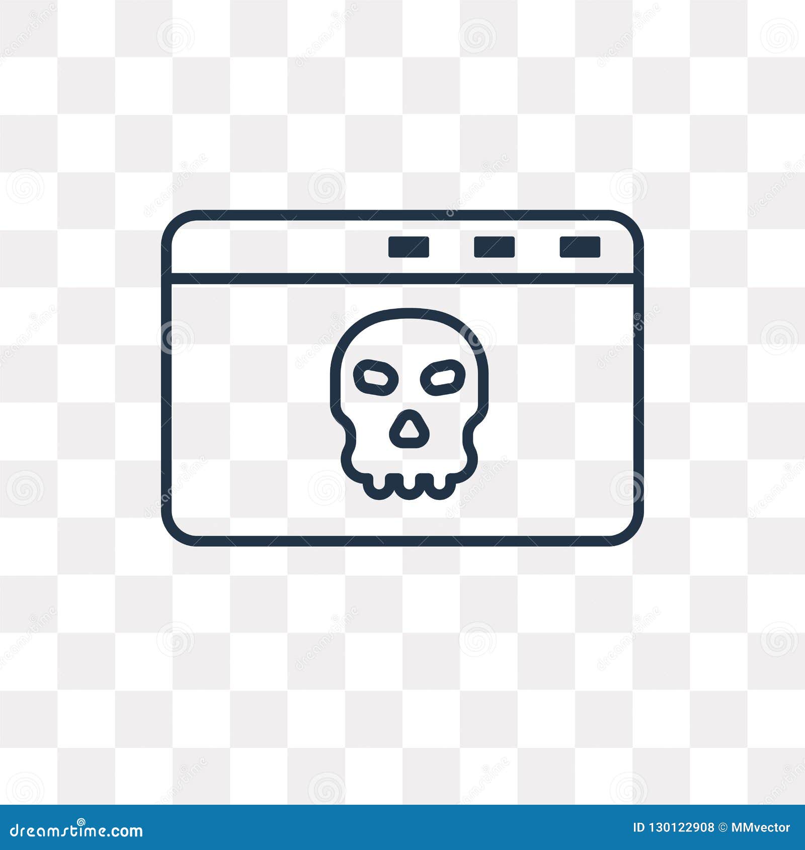 Virus Vector Icon Isolated on Transparent Background, Linear Virus ...