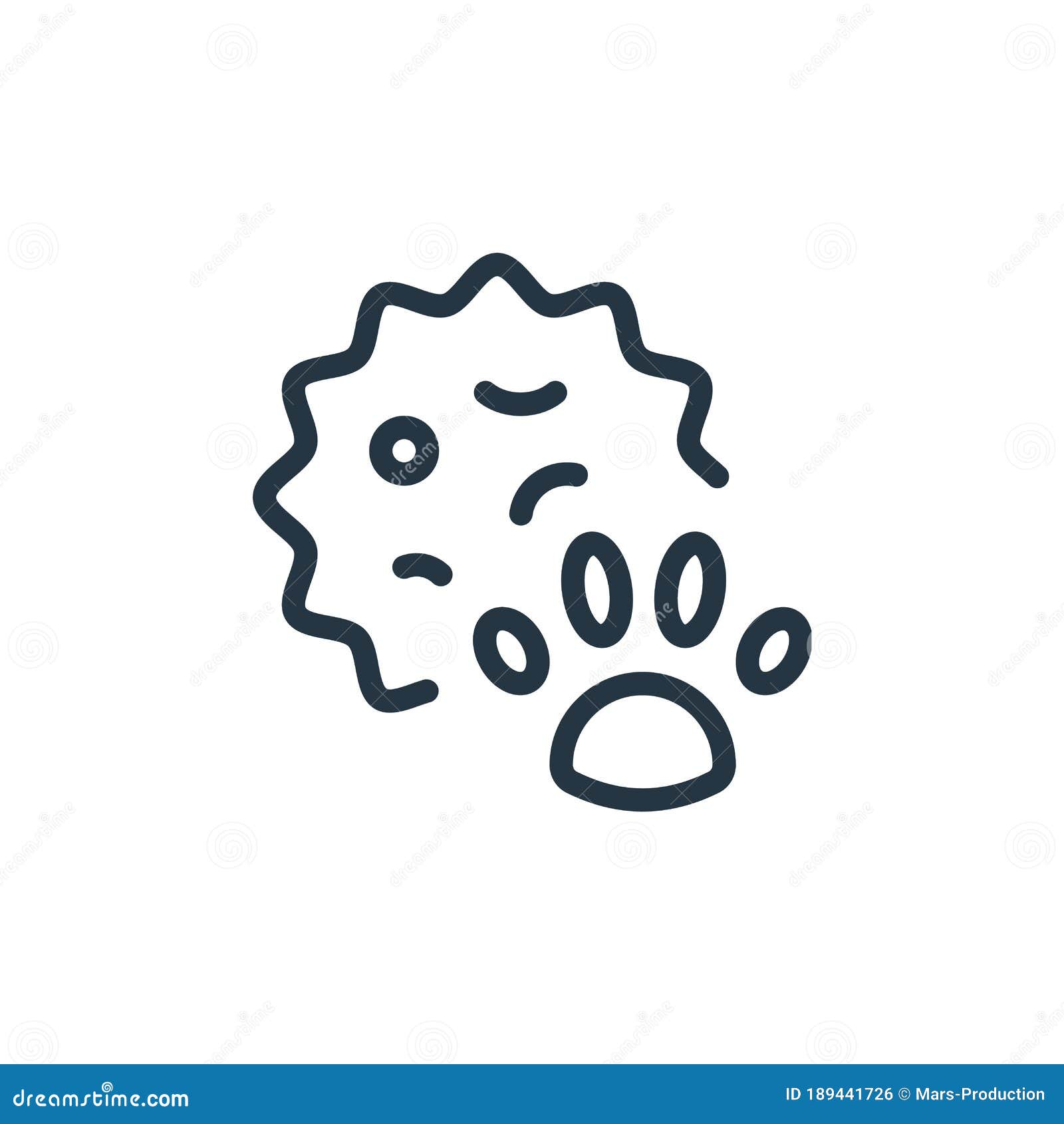 Virus Vector Icon Isolated on White Background. Outline, Thin Line ...