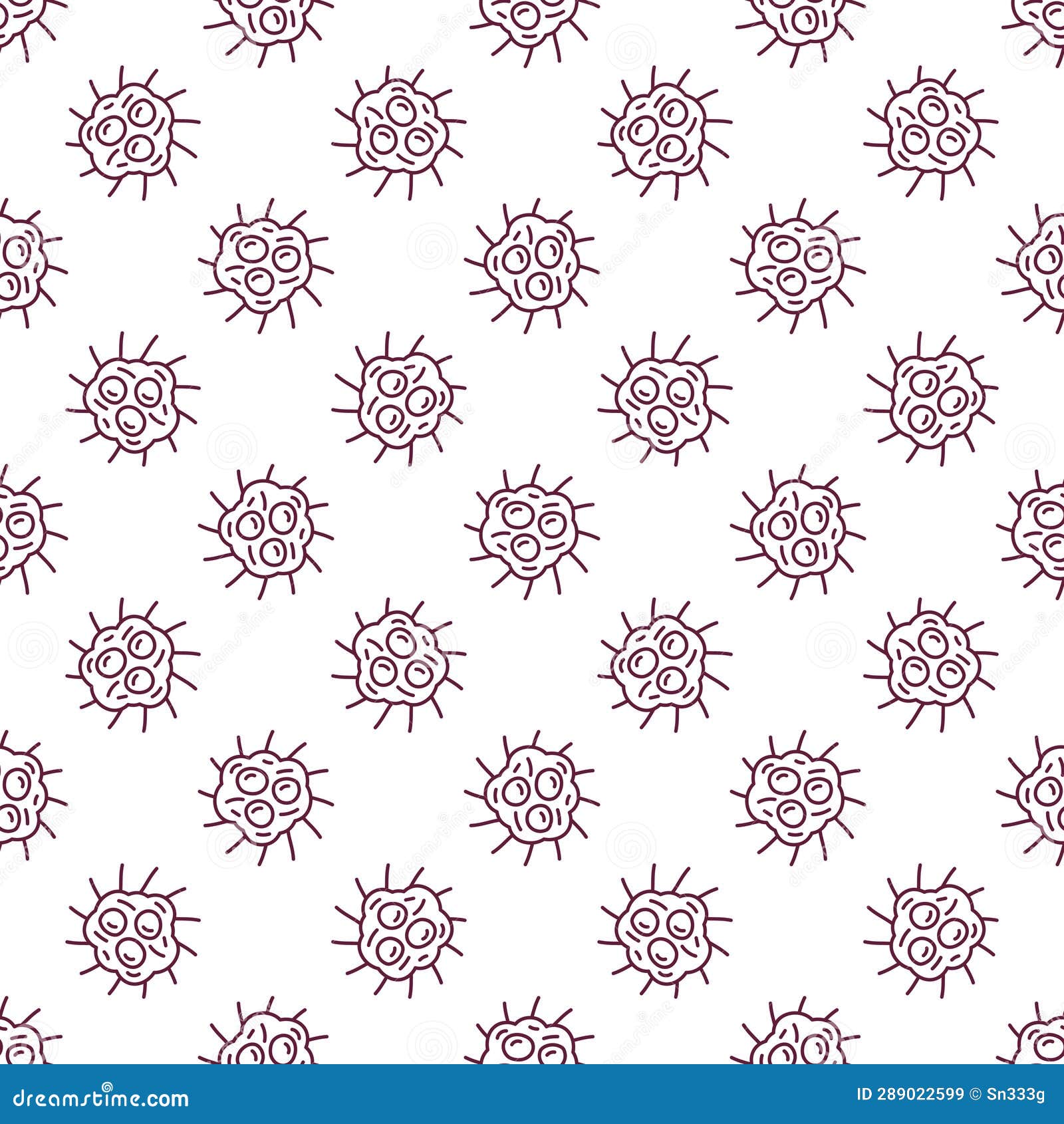 Virus Vector Parasite Concept Line Creative Seamless Pattern Stock ...