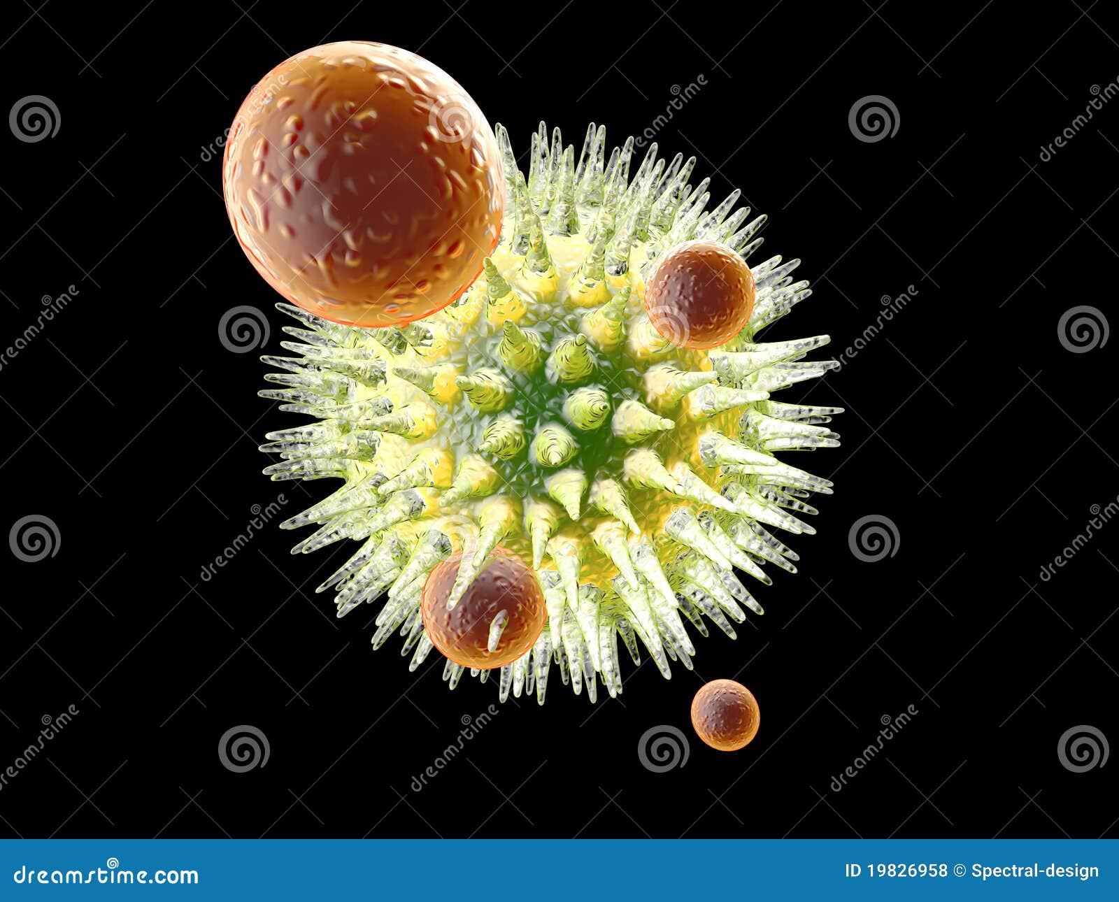 Virus vs Immune system stock illustration. Illustration of graphic ...