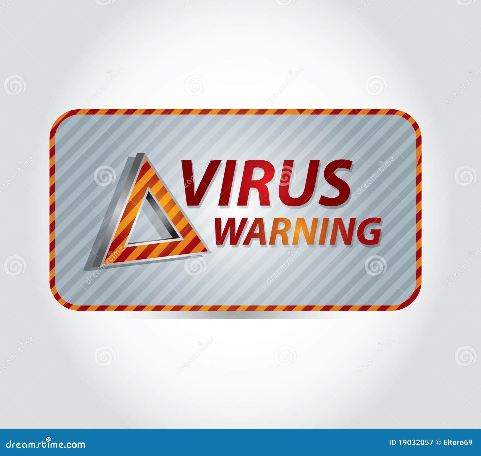 Virus warning stock vector. Illustration of button, security - 19032057