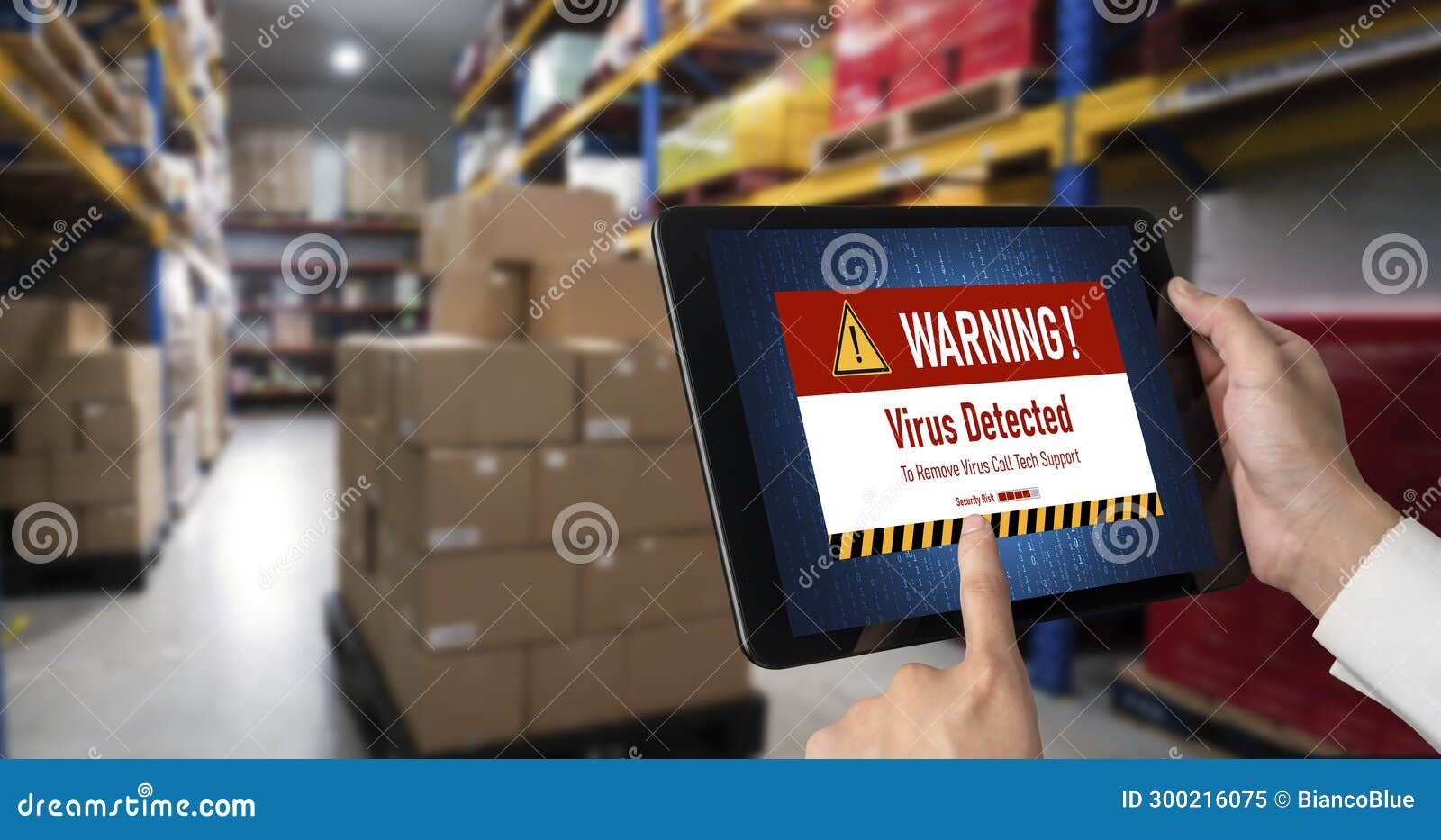 Virus Warning Alert on Computer Screen Detected Modish Cyber Threat ...