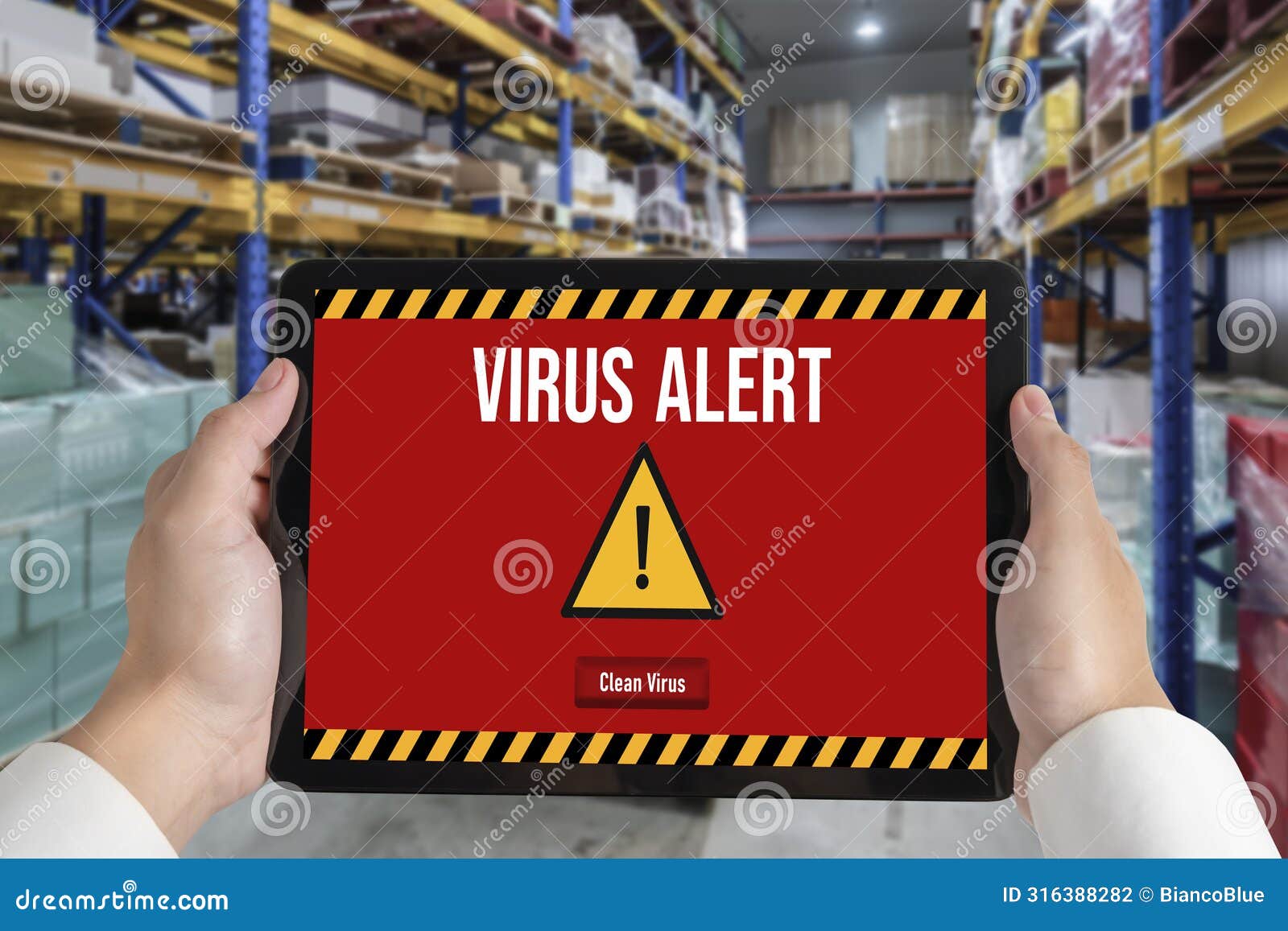 Virus Warning Alert on Computer Screen Detected Modish Cyber Threat ...