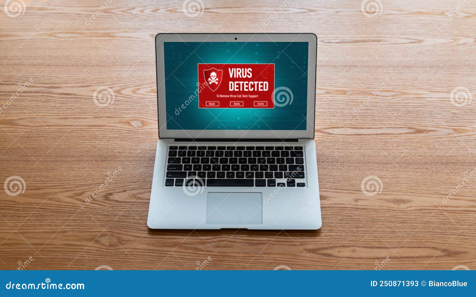 Virus Warning Alert on Computer Screen Detected Modish Cyber Threat ...