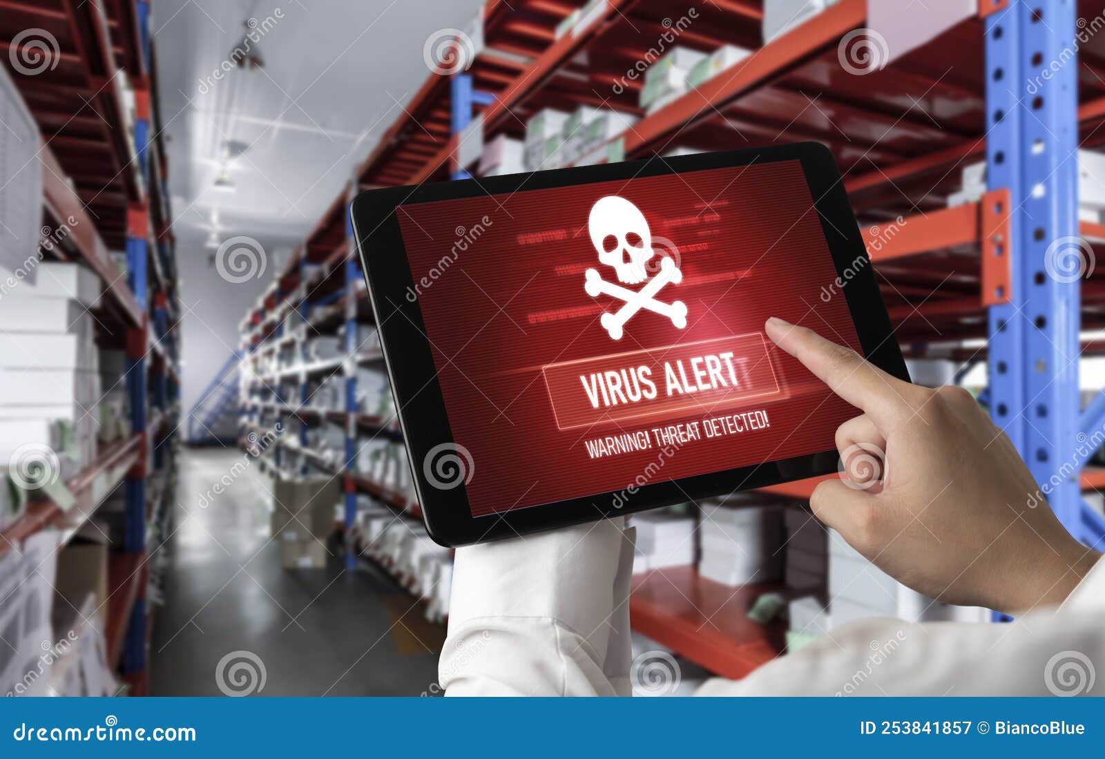 Virus Warning Alert on Computer Screen Detected Modish Cyber Threat ...