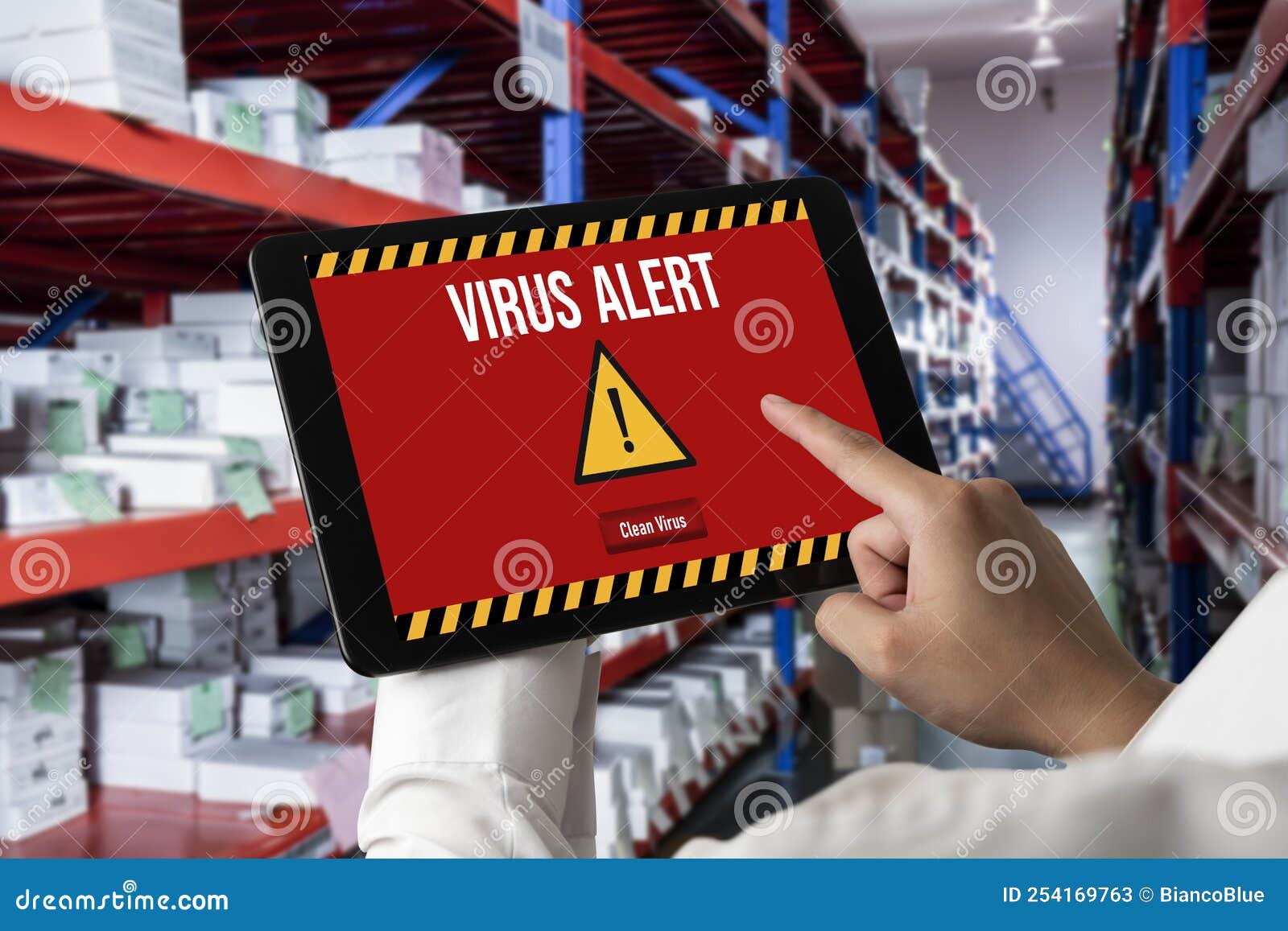 Virus Warning Alert on Computer Screen Detected Modish Cyber Threat ...
