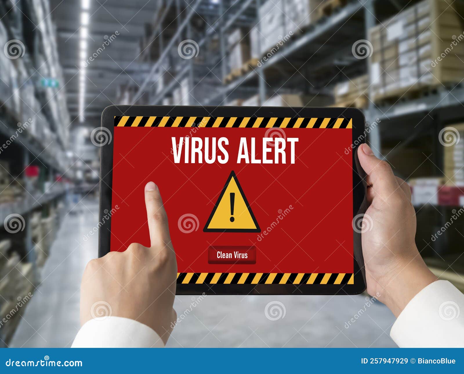 Virus Warning Alert on Computer Screen Detected Modish Cyber Threat ...
