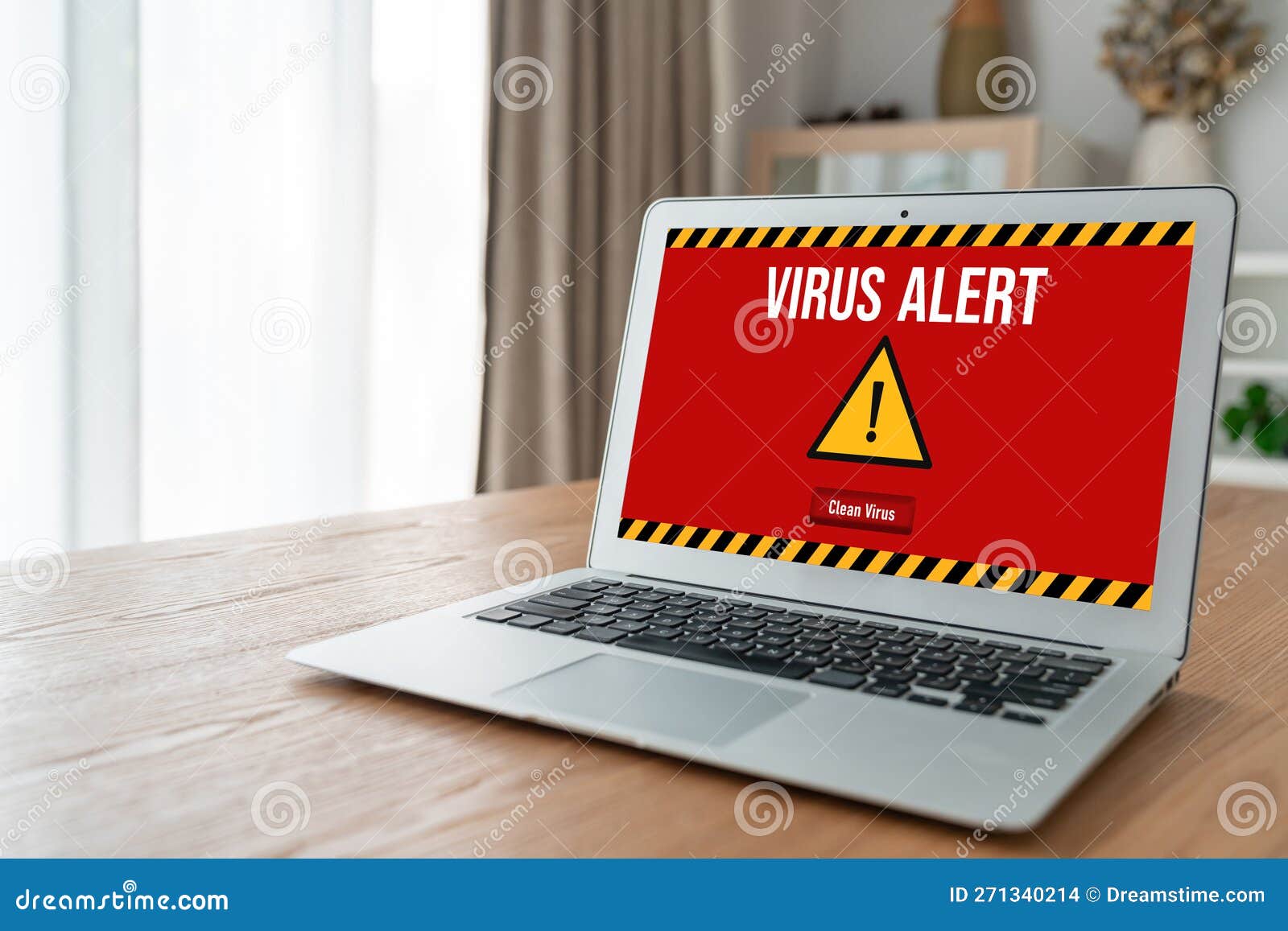 Virus Warning Alert on Computer Screen Detected Modish Cyber Threat ...