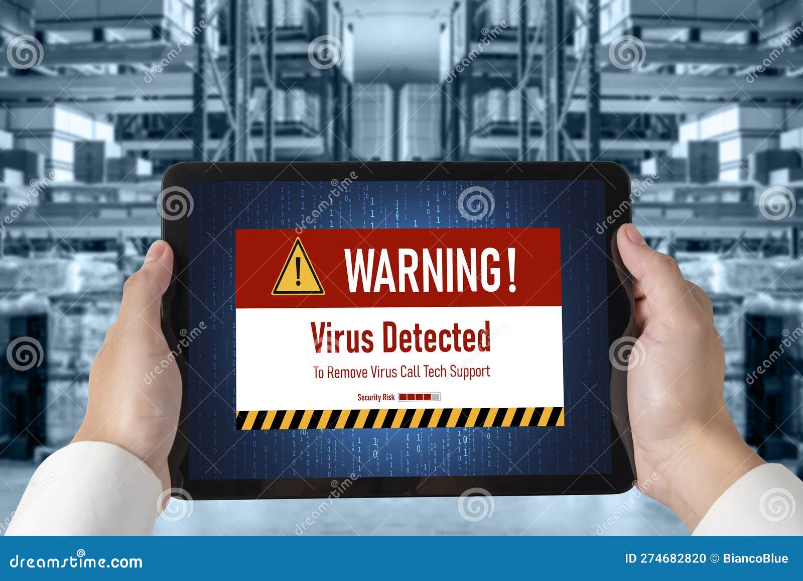 Virus Warning Alert on Computer Screen Detected Modish Cyber Threat ...