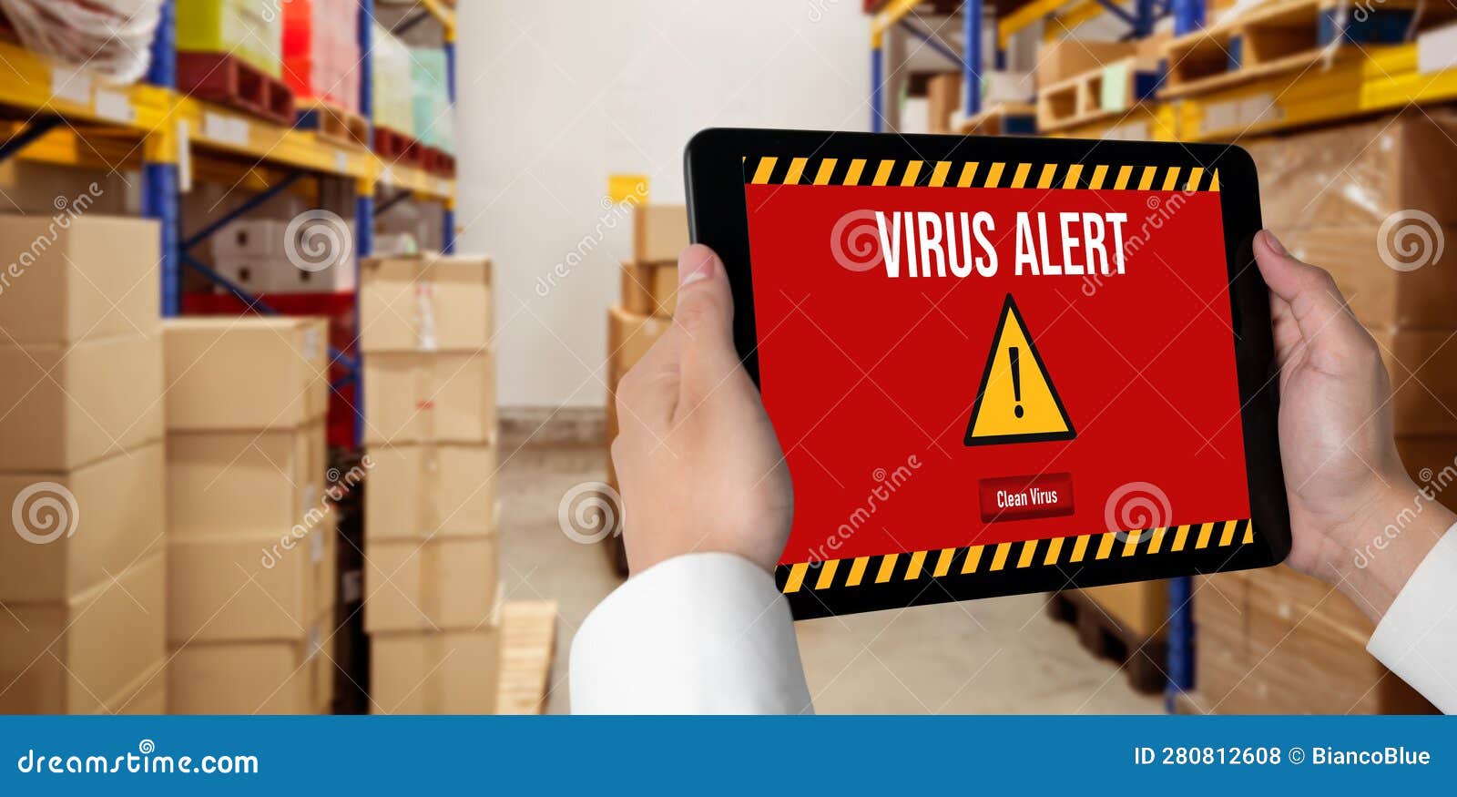 Virus Warning Alert on Computer Screen Detected Modish Cyber Threat ...