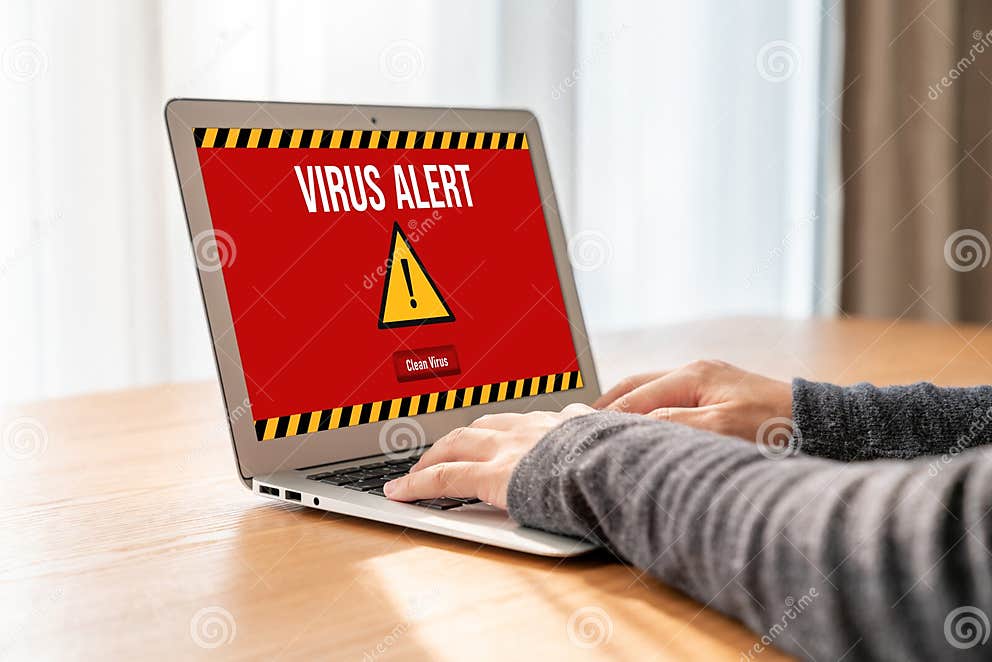 Virus Warning Alert on Computer Screen Detected Modish Cyber Threat ...