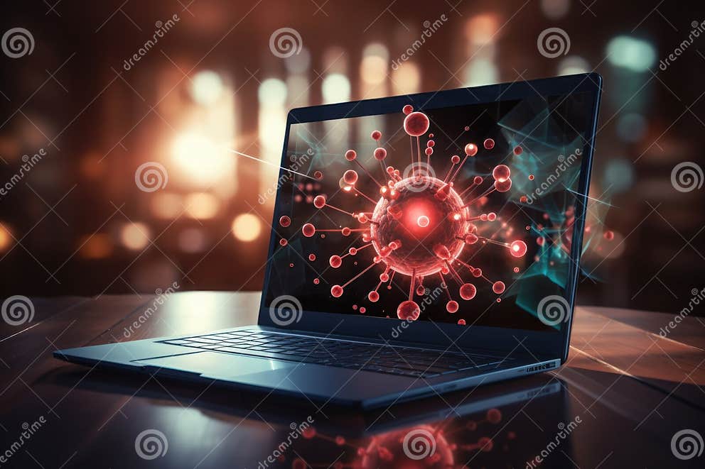 Virus Warning Alert on Computer Screen Detected Modish Cyber Threat ...