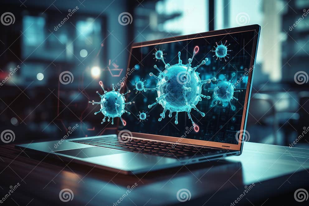 Virus Warning Alert on Computer Screen Detected Modish Cyber Threat ...