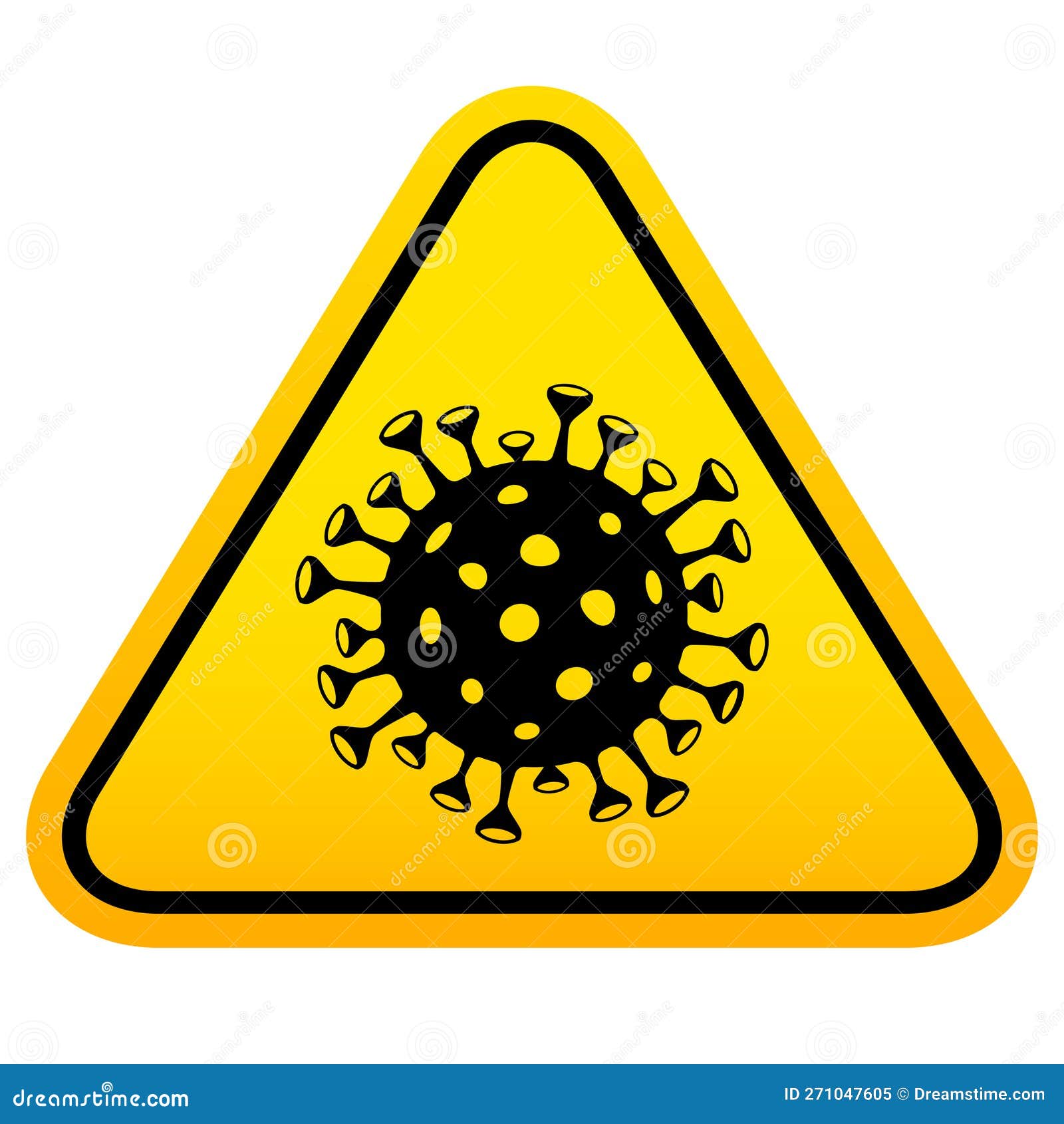 Virus Warning Security Sign Stock Vector - Illustration of covid, cell ...