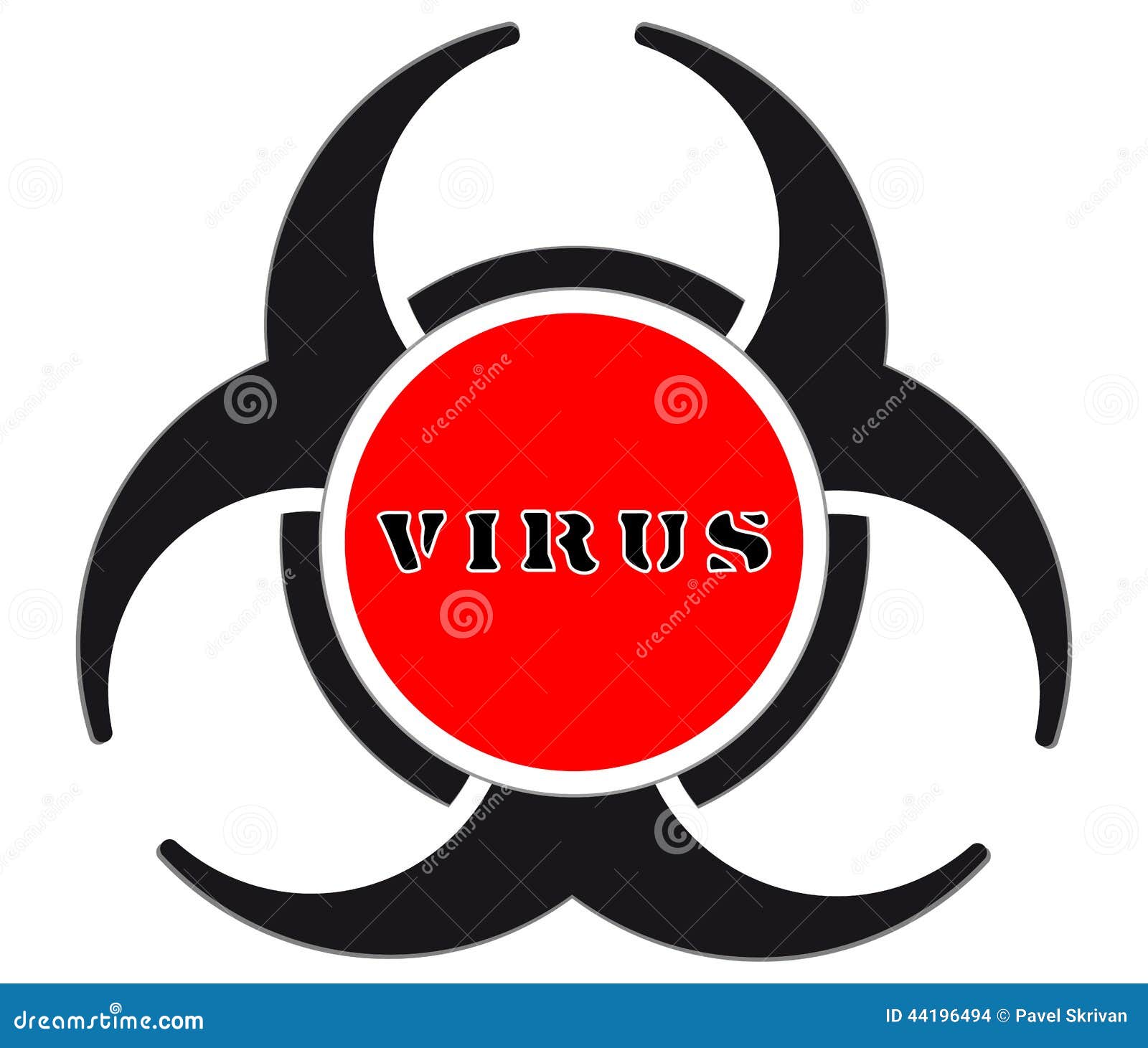 Virus warning stock illustration. Illustration of safety - 44196494