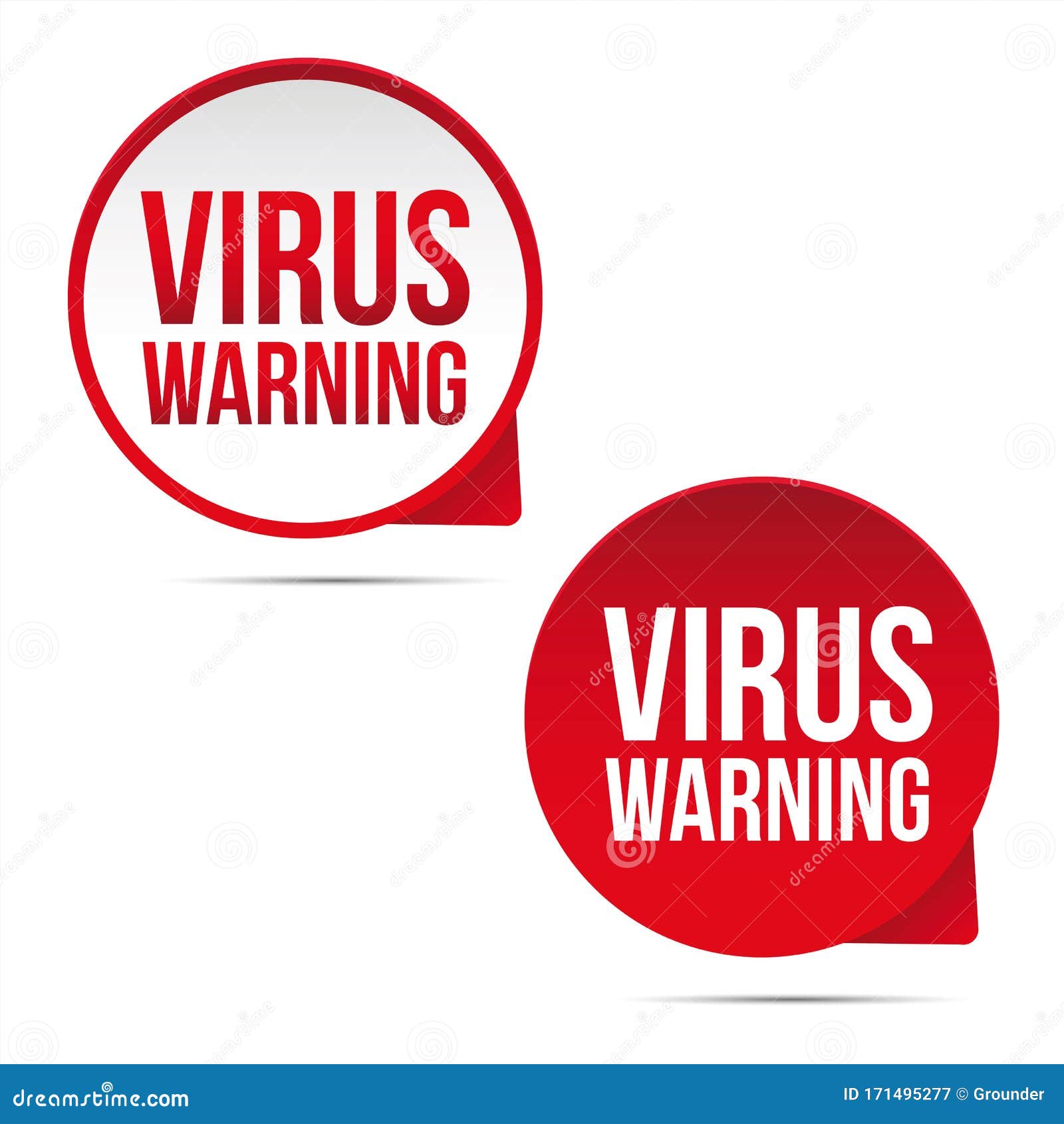 Virus Warning Sign Label Red Stock Vector - Illustration of safety ...