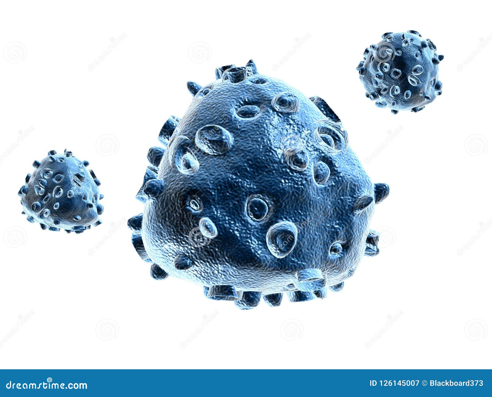 Virus in White Background. 3d Render Stock Illustration - Illustration ...