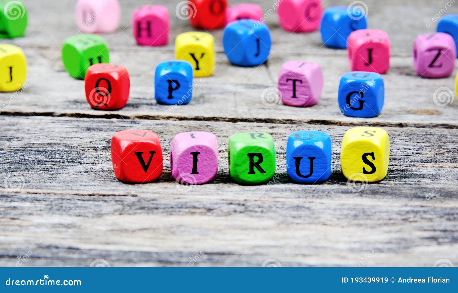 Virus word on table stock image. Image of healthcare - 193439919