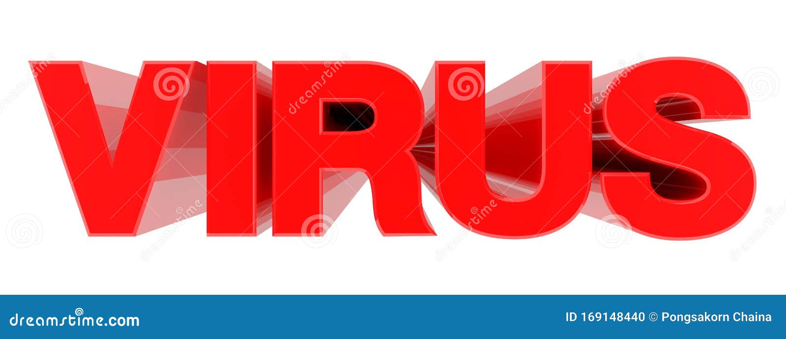 VIRUS Word on White Background 3d Rendering Stock Illustration ...